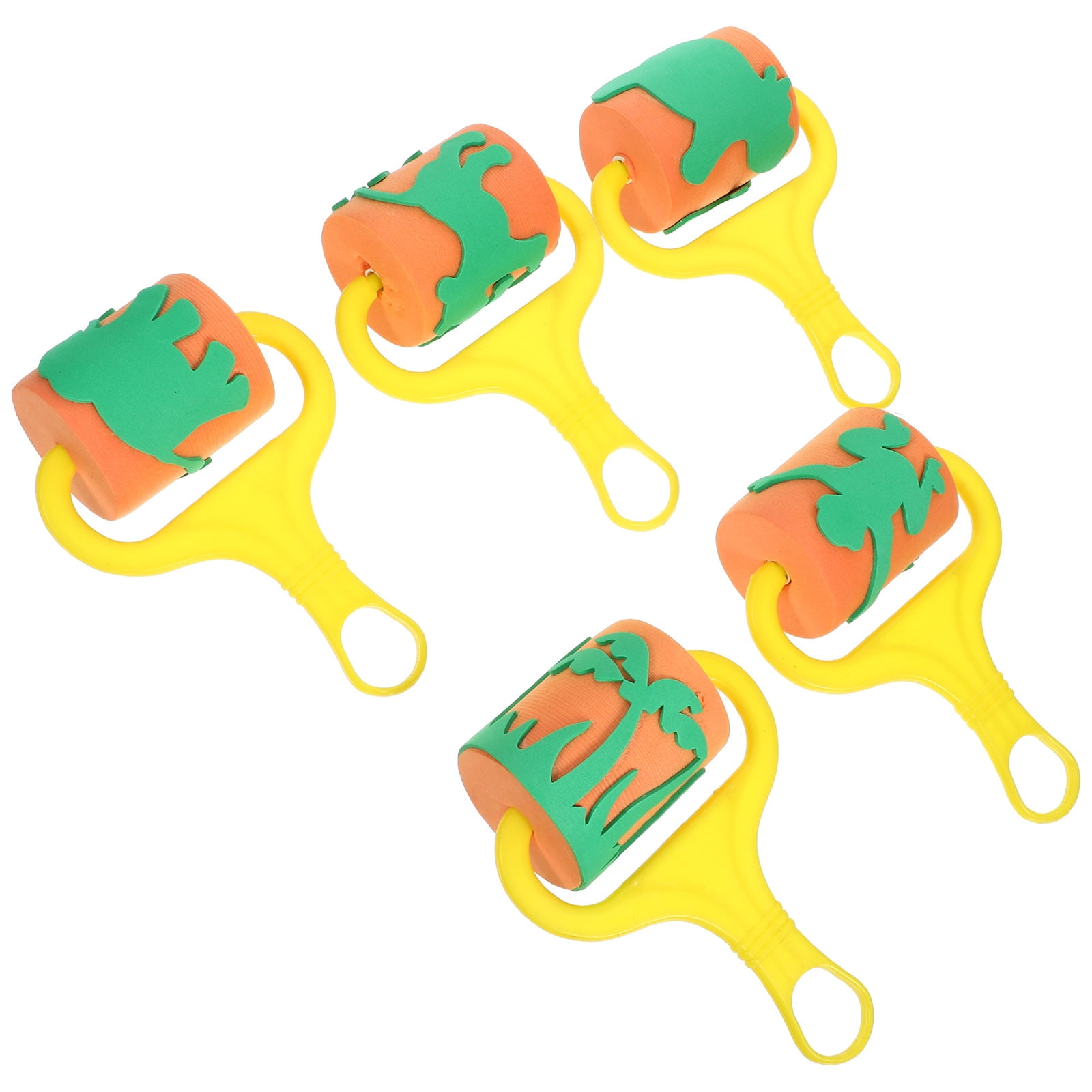 Toddmomy 5Pcs Sponge Roller Animal Pattern Kids Paint Sponges Drawing ...