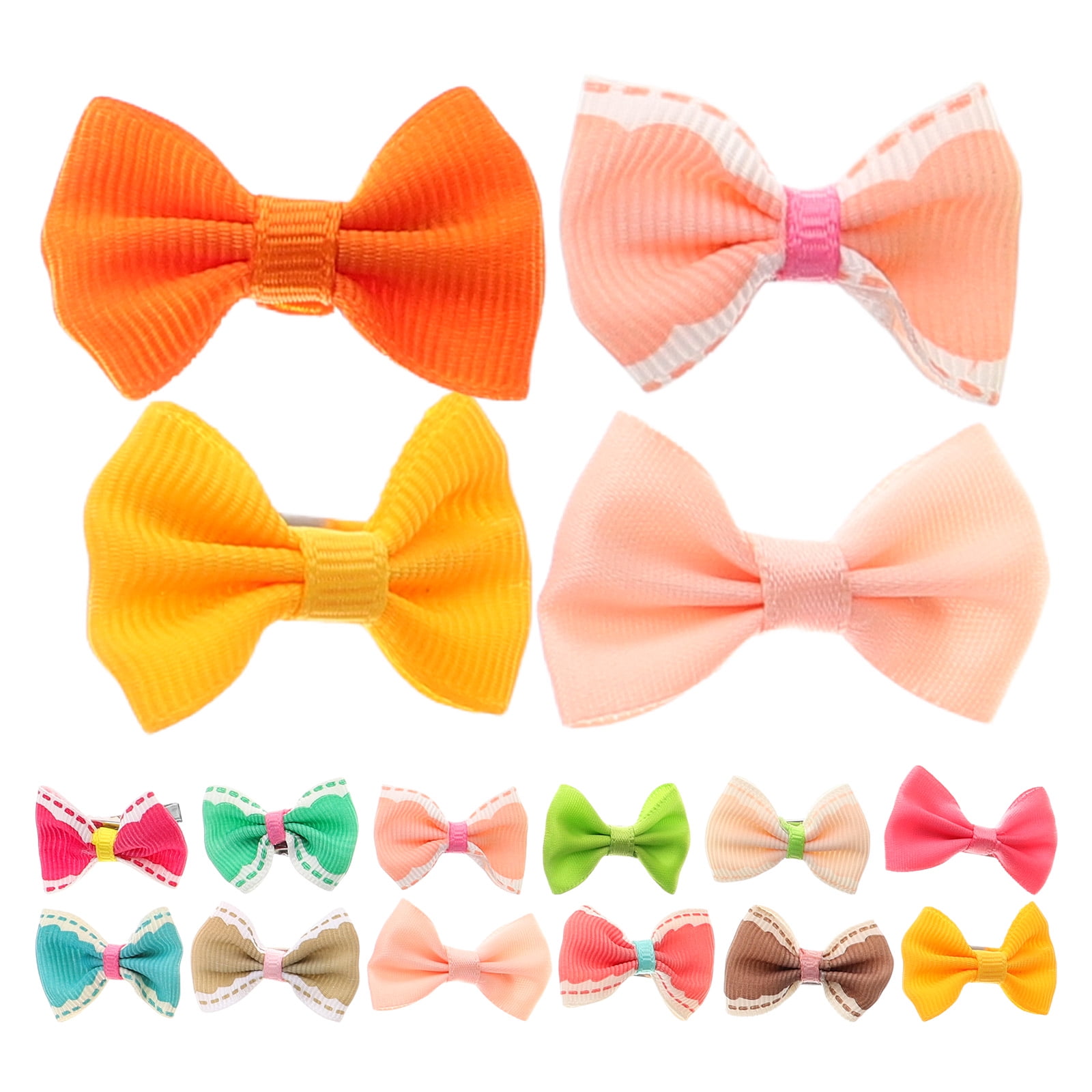 Toddmomy 6Pack Bowknot Alligator Cat Hair Clips Assorted Color Metal ...