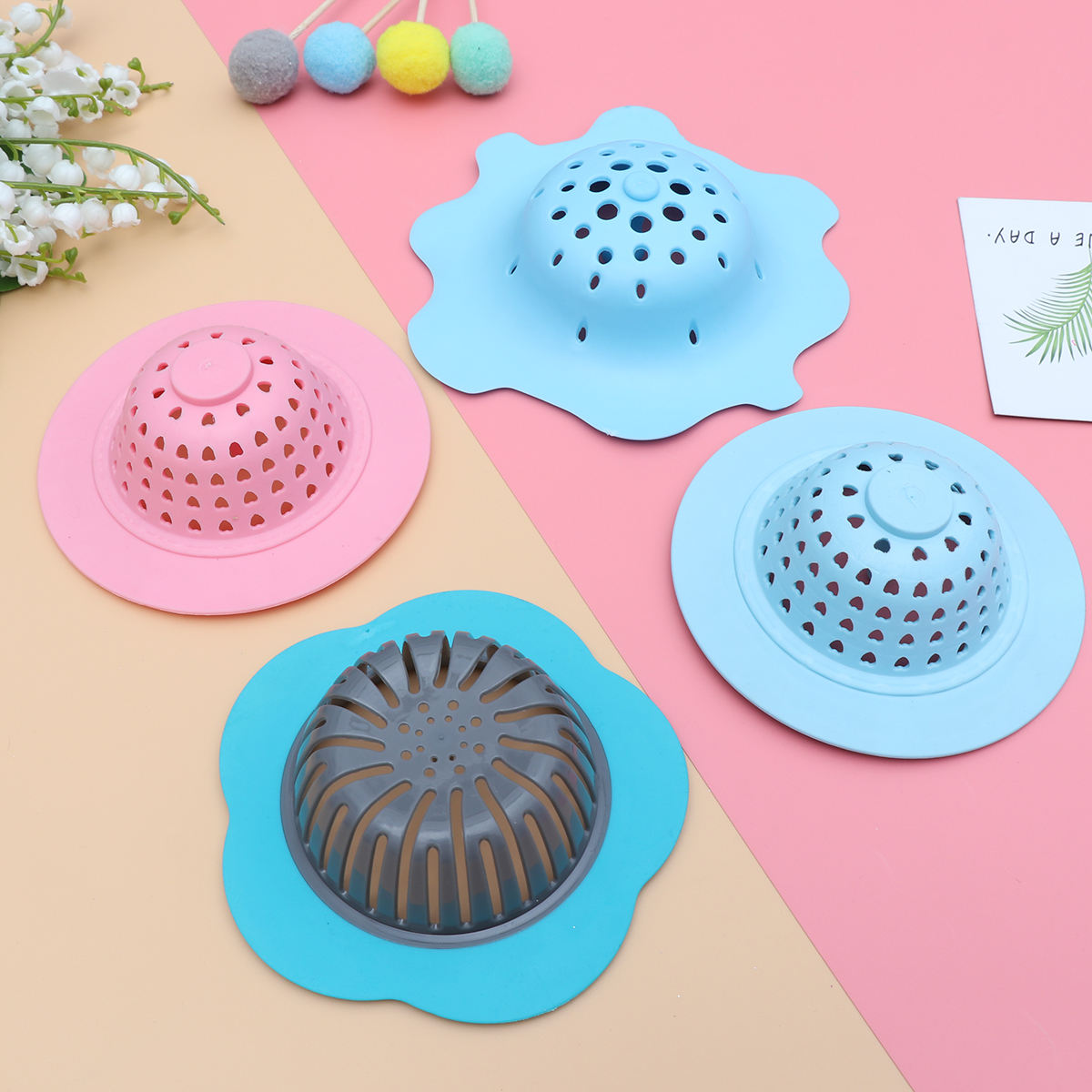 Toddmomy 6Pcs Sky-Blue Kitchen Sink Filter with Food Particle Blocking ...