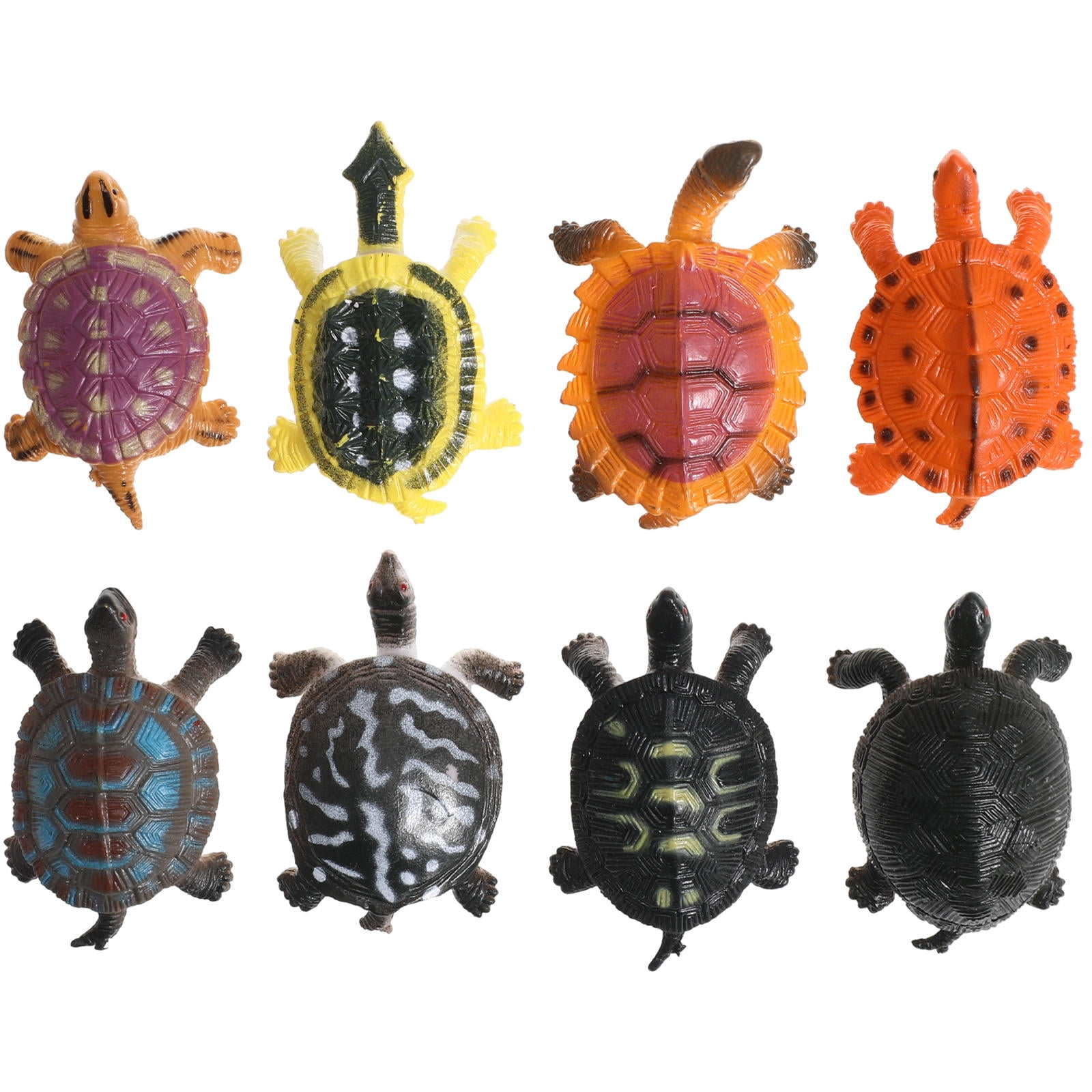 Toddmomy 8Pack Plastic Sea Animal Toys Turtle Figurine Toy for Children ...