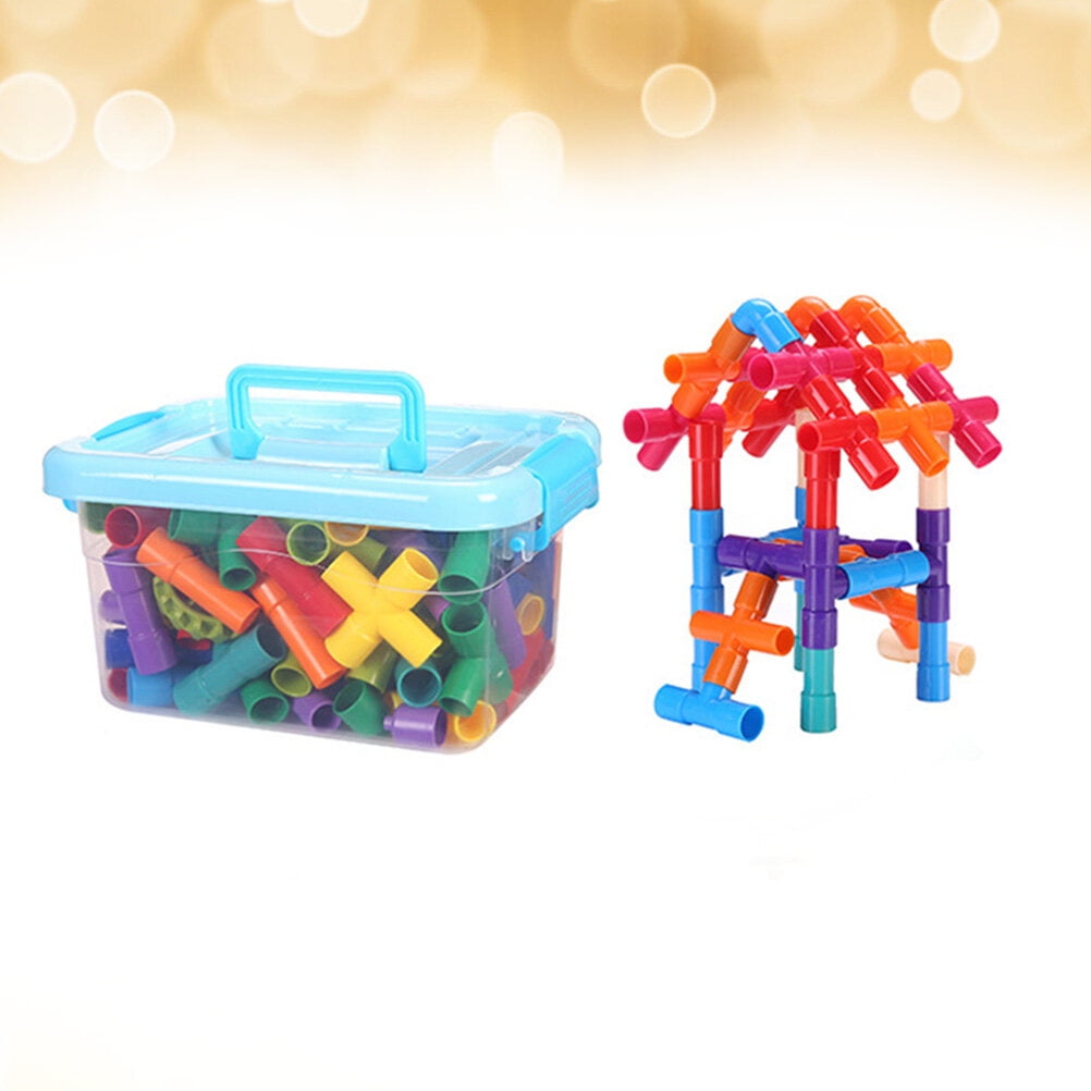 Toddmomy 96Pcs Kids Pipe Toy Design PP Plastic Puzzle Assembly for Kids ...