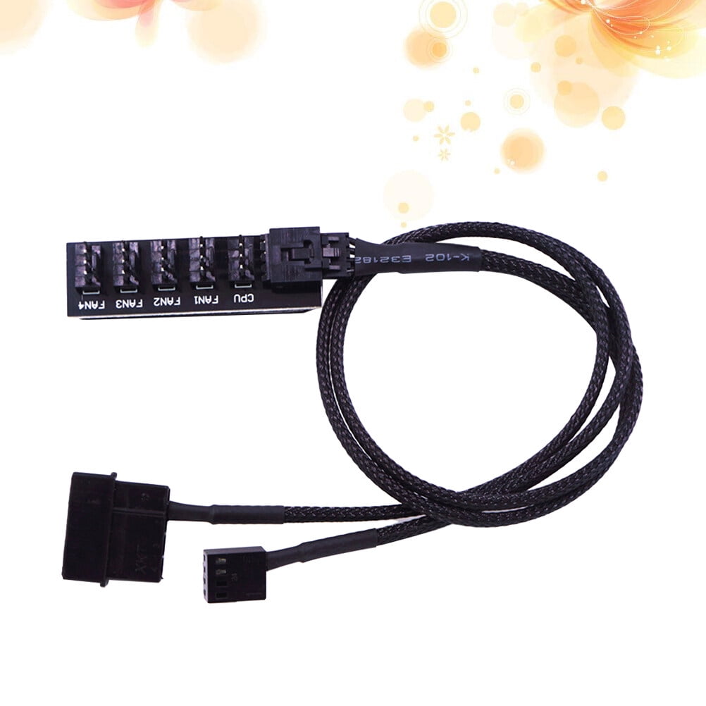 Toddmomy Hub Pwm 5 Pin Male Cable Power Adapter 16In Black Resistant ...