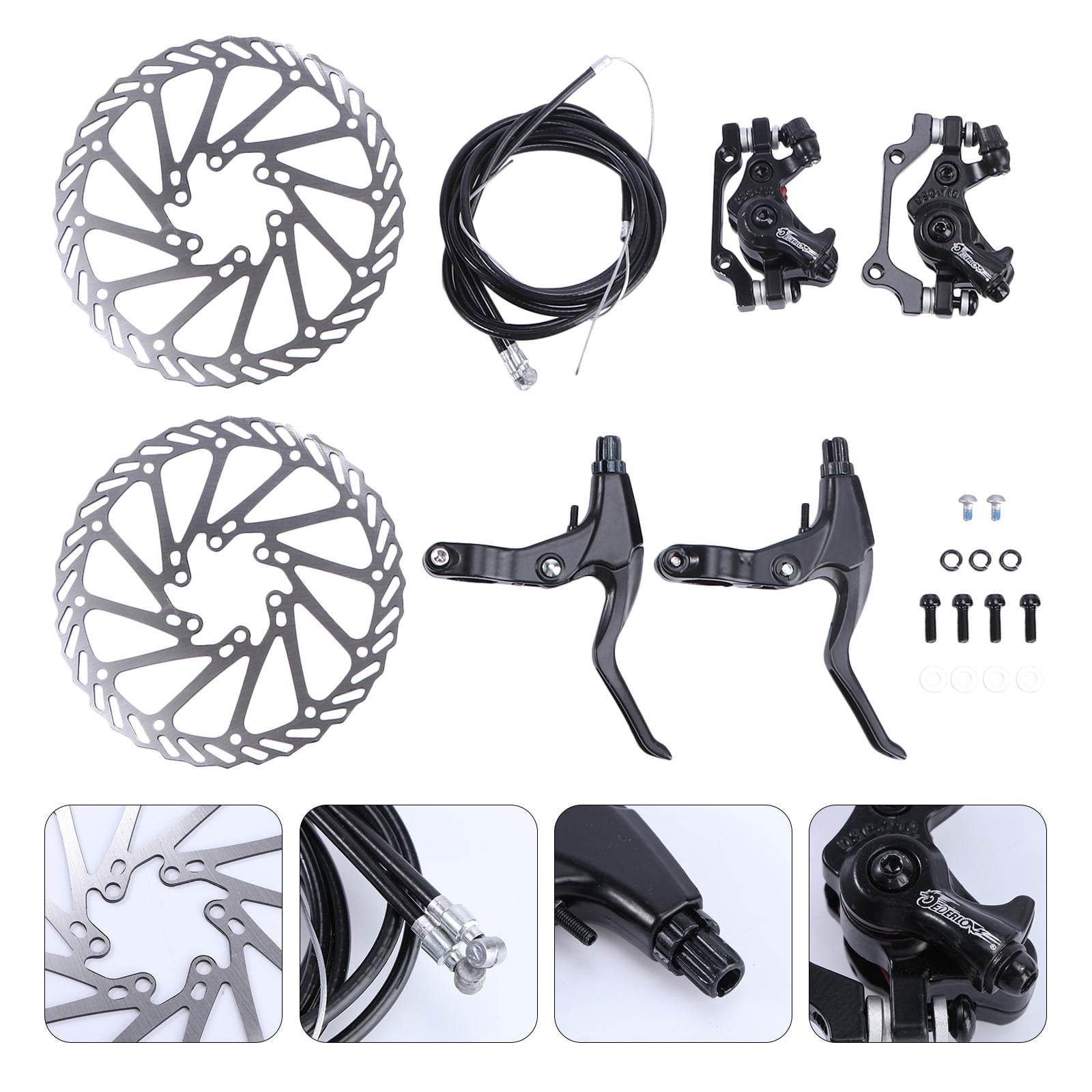 Toddmomy Rear Disc Rotor Brake Metal Disc Brake Conversion Kit Bike For ...
