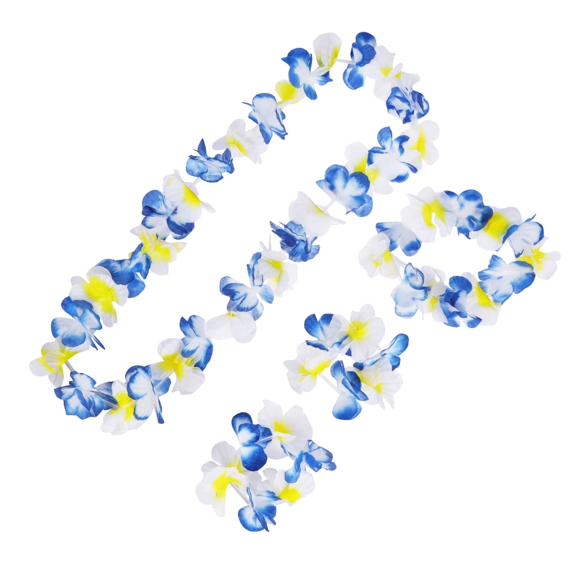 Toddmomy Tropical Hawaiian Decorations 12 Pcs Blue and White Cloth ...