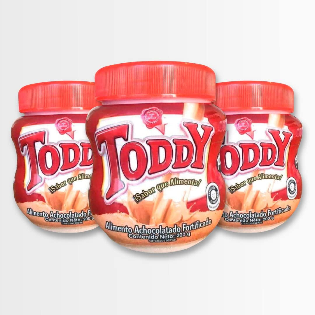 Toddy Bebida de Chocolate en Polvo 100% Cacao Venezolano 200gr each (3 ...