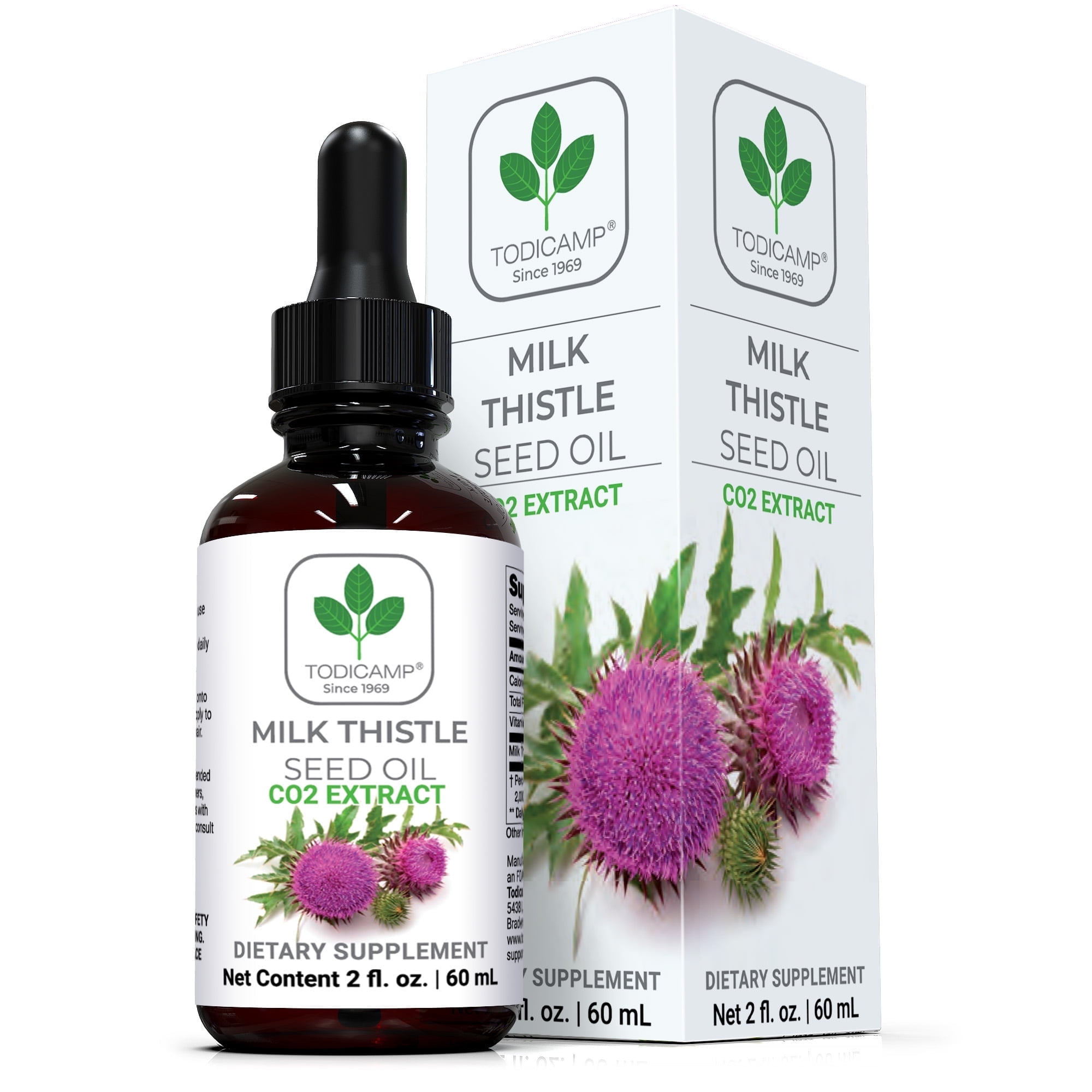 Todicamp CO2 Extracted Milk Thistle Oil for Liver Support 2 fl oz ...