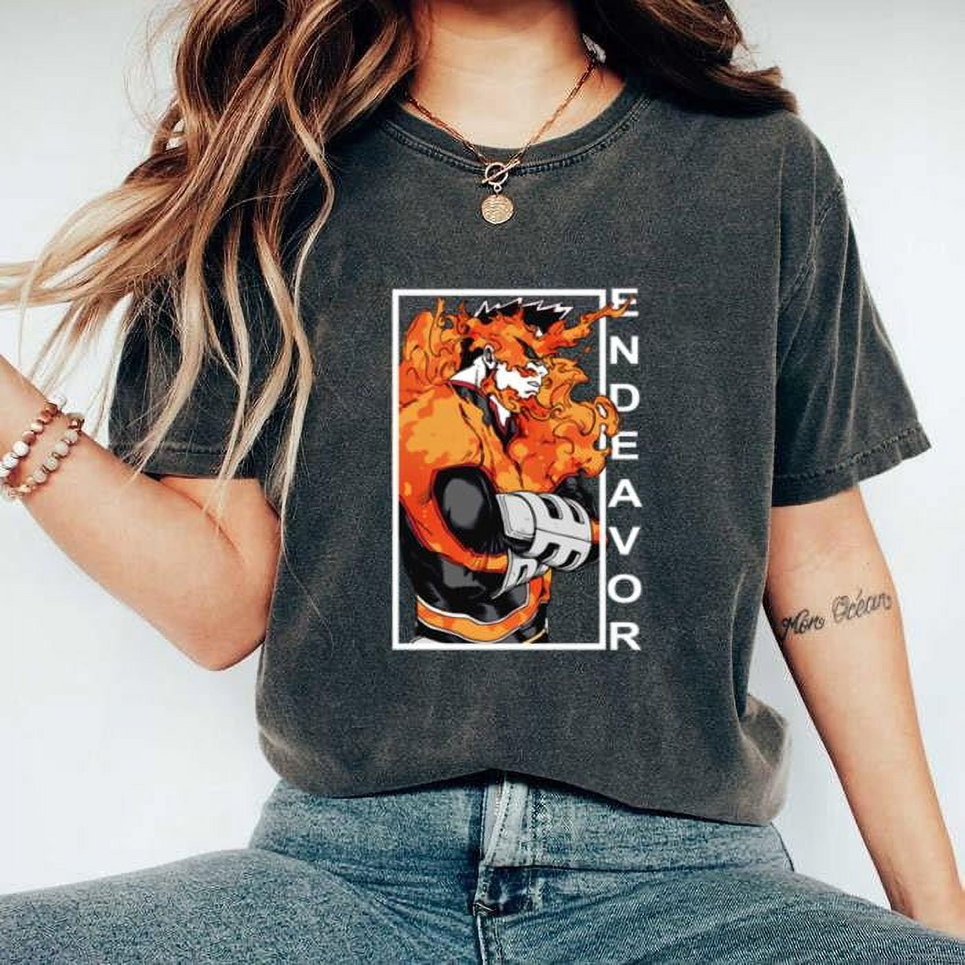 Todoroki Enji Endeavor My Hero Anime Manga Lover Comfort Color T-Shirt ...