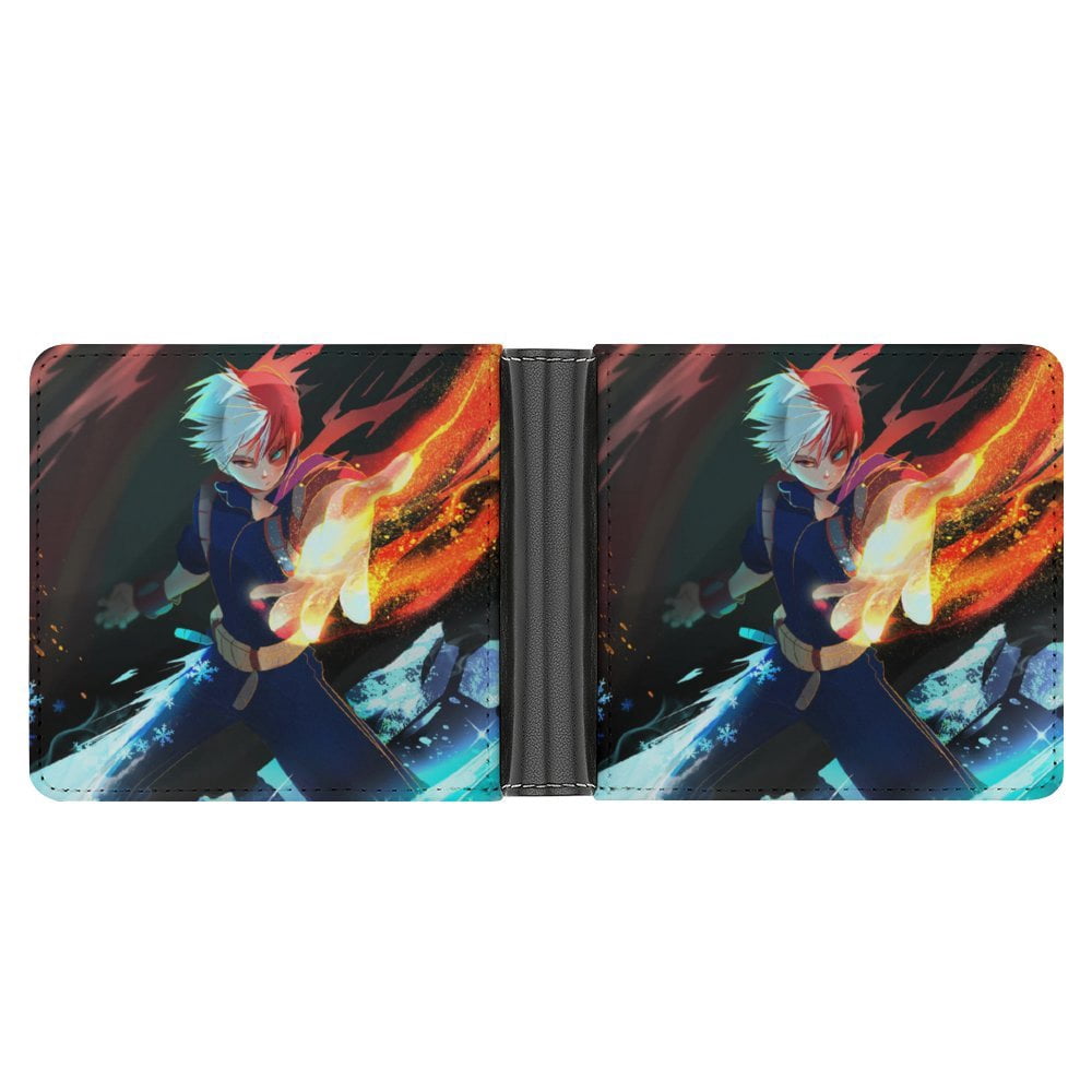 Todoroki Shoto My Hero Academia PU Leather Bifold Wallet Money ...