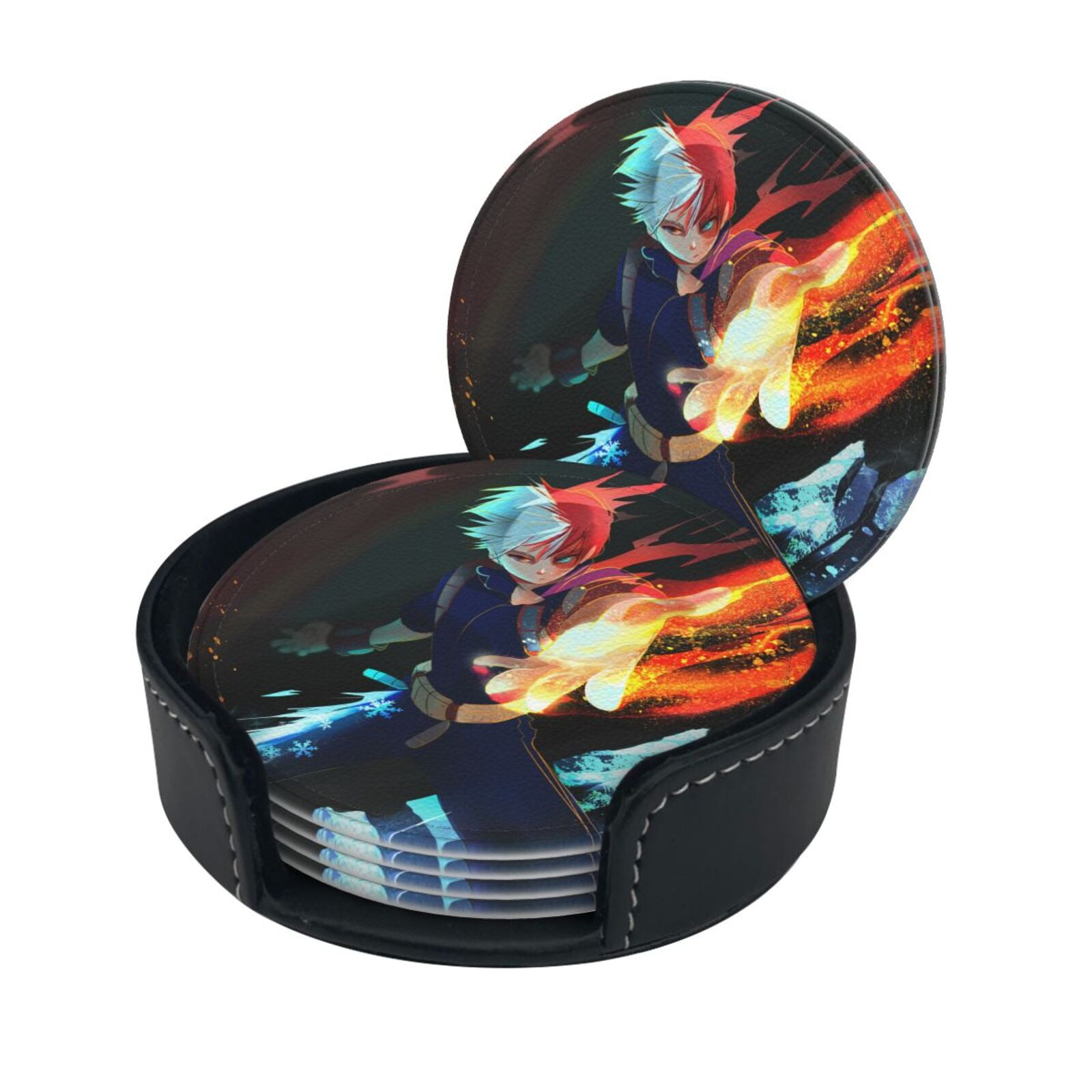 Todoroki Shoto My Hero Academia Round Coaster Set Of 6 Tabletop ...