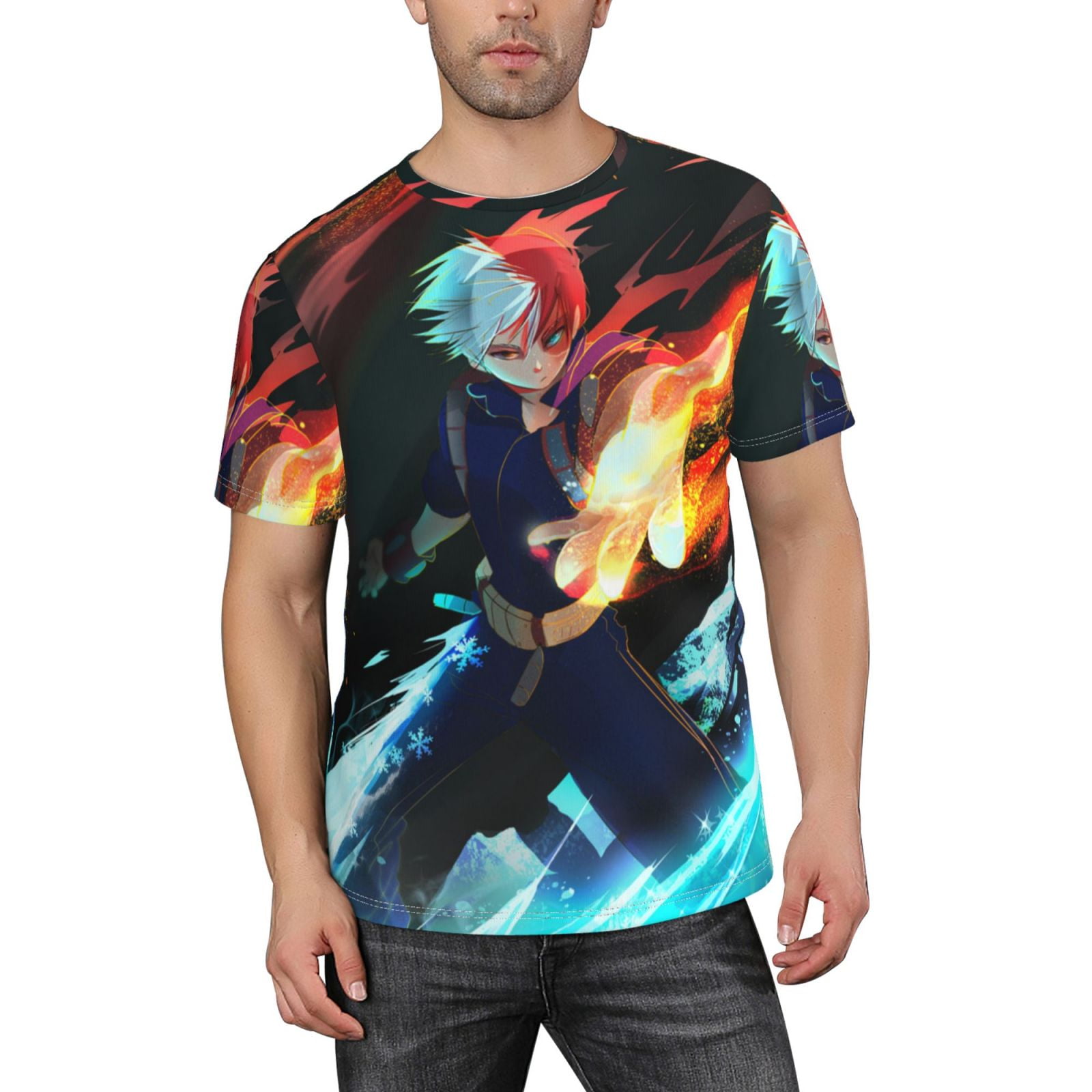 Todoroki Shoto My Hero Academia T-Shirt for Men Novelty 3D Pritneted ...
