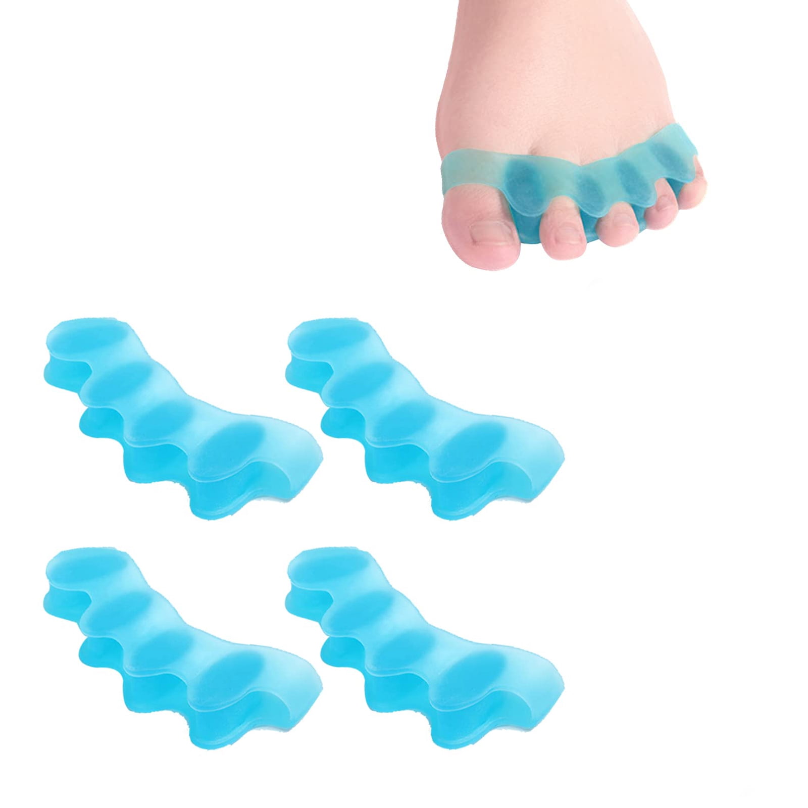 Toe Alignment Gel Toe Separators, Silicone Toe Spacers for Bunion ...