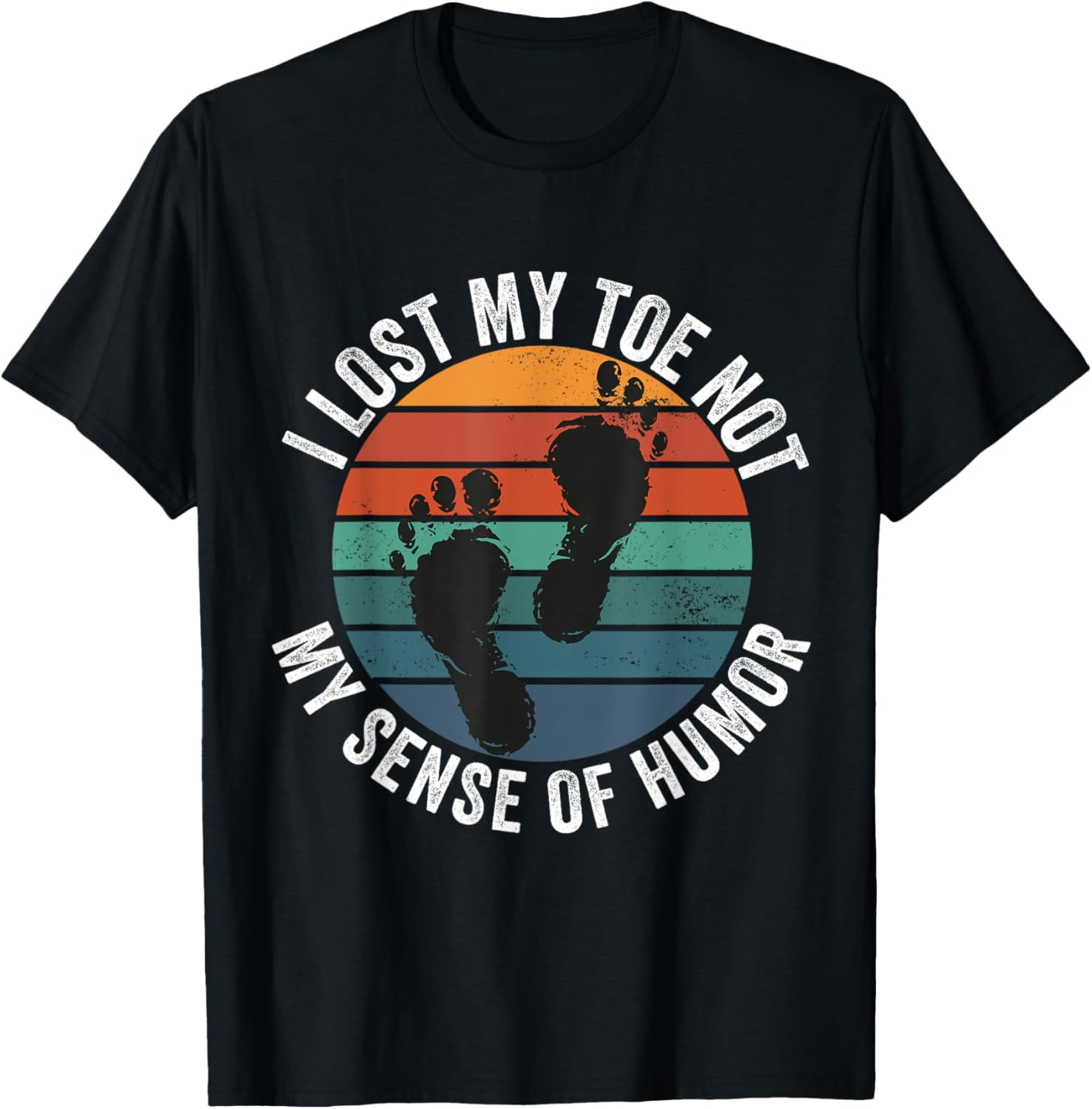 Toe Amputation Funny Humor Toe Amputee Survivor Amputated T-Shirt ...