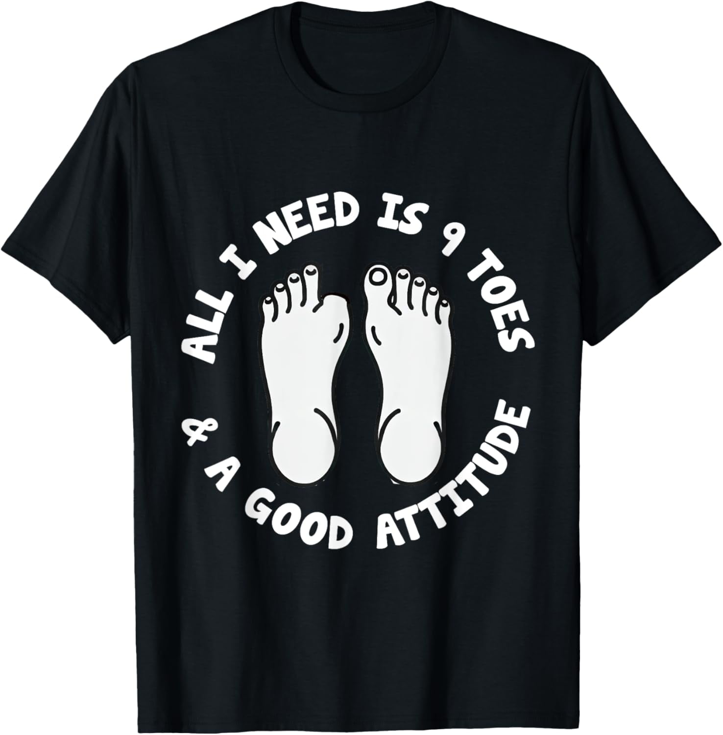 Toe Amputation Funny Humor Toe Amputee Survivor Amputated T-Shirt ...