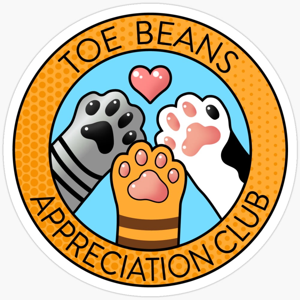 DOPASTICKER Toe Beans Appreciation Club Gift You - Phone Stickers, Waterproof Decals Water ...