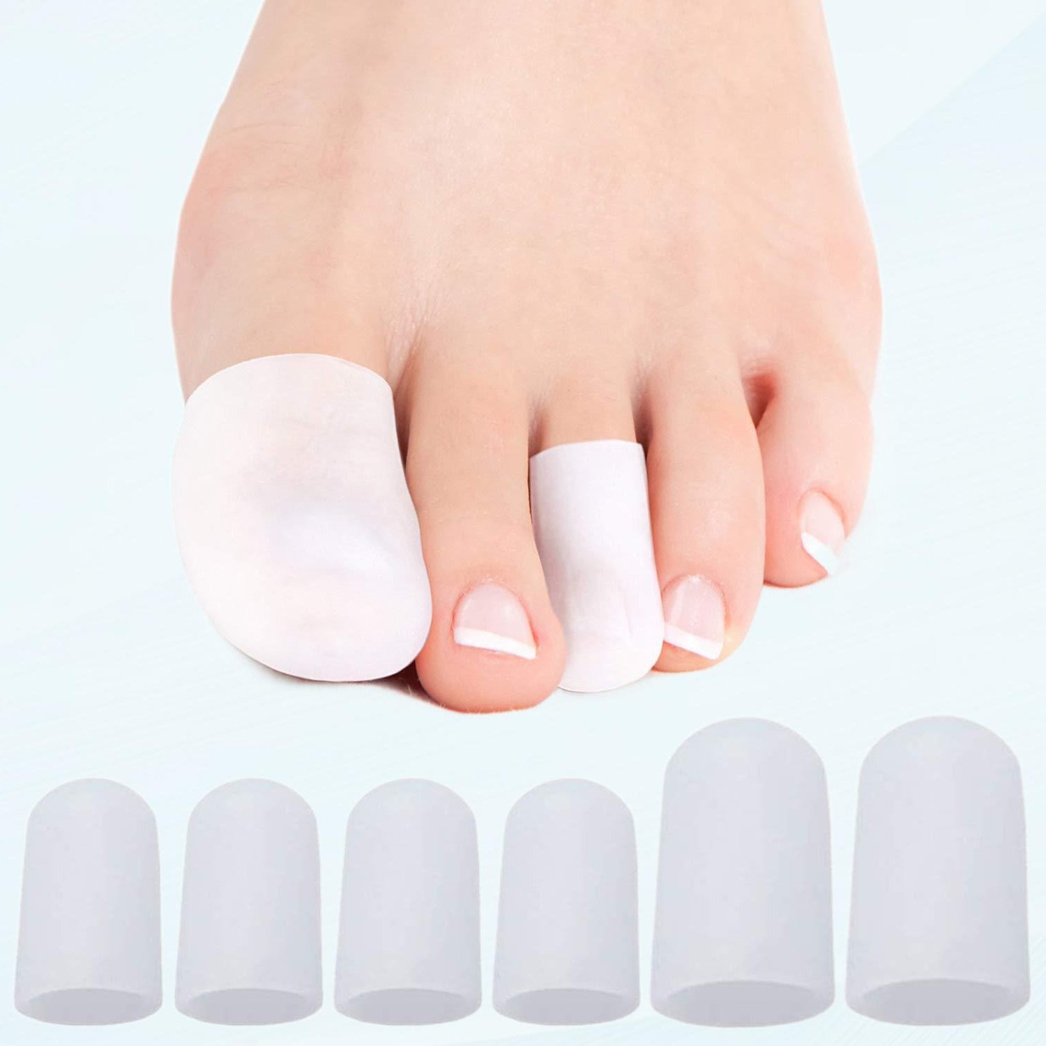Toe Caps Toe Protectors Gel Toe Protectors Relieve Toe Pain and Relieve ...