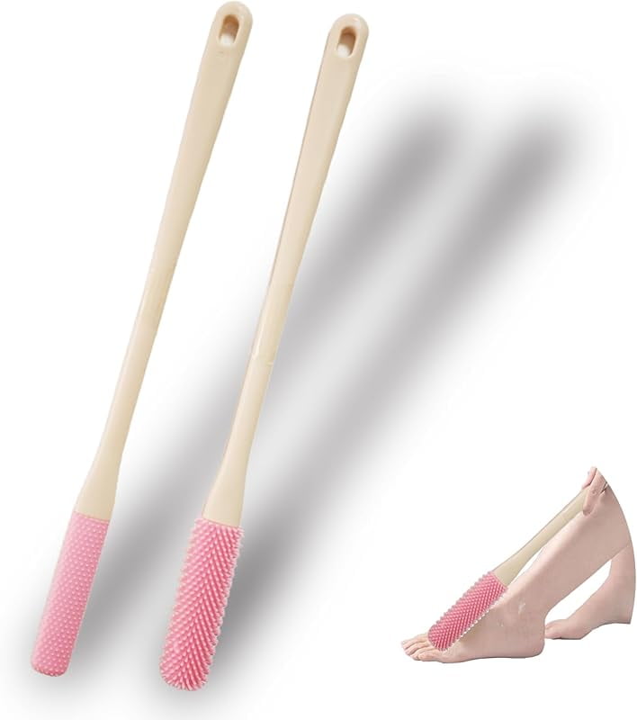 Toe Cleaning Brush, Toe and Foot Towel Brush,Long Handle Toe Brush,No ...