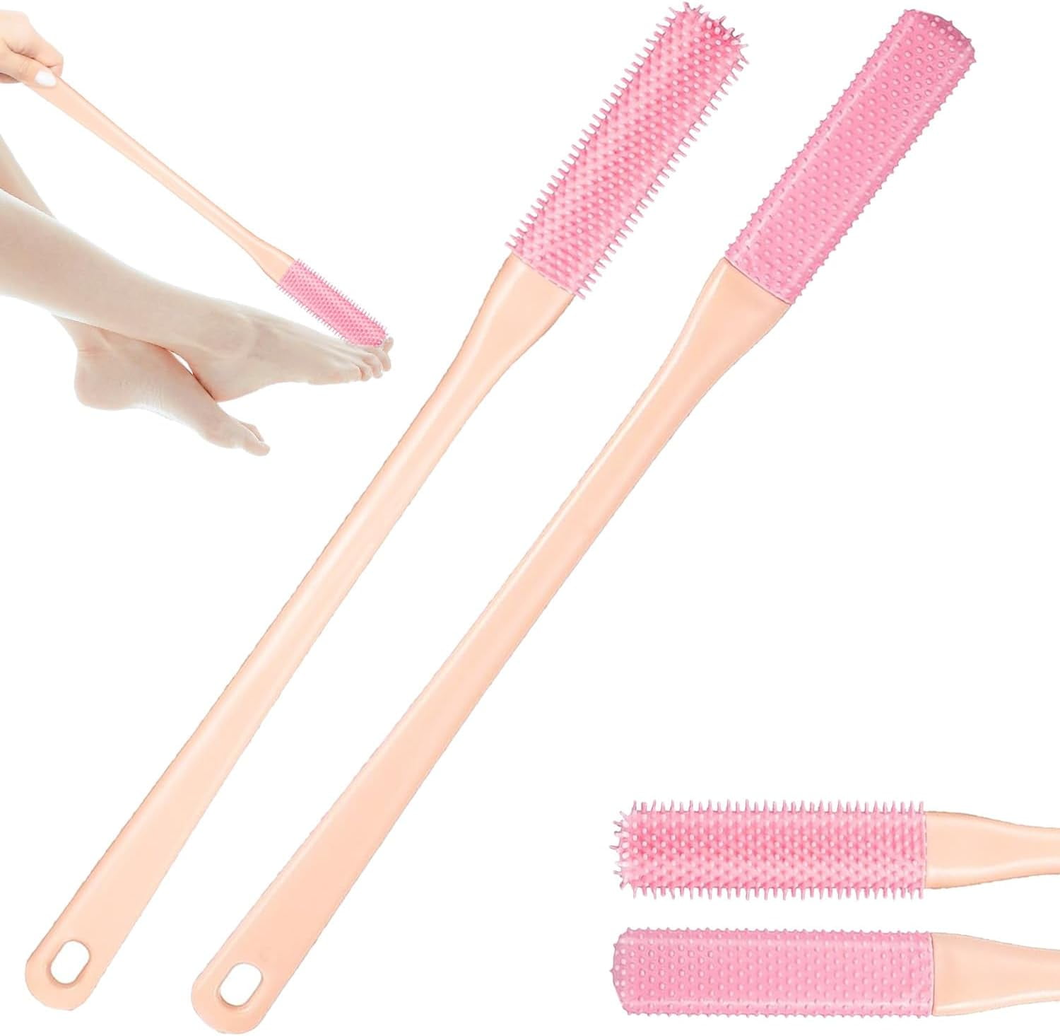 Toe Cleaning Brush, Toe Gap Cleaning Brush Long Handle,Silicone Foot ...