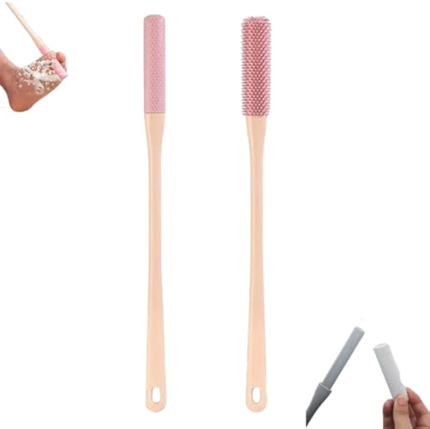 Toe Crevice Cleaning Brush, 2025 New Long Handled Silicone Crevice ...