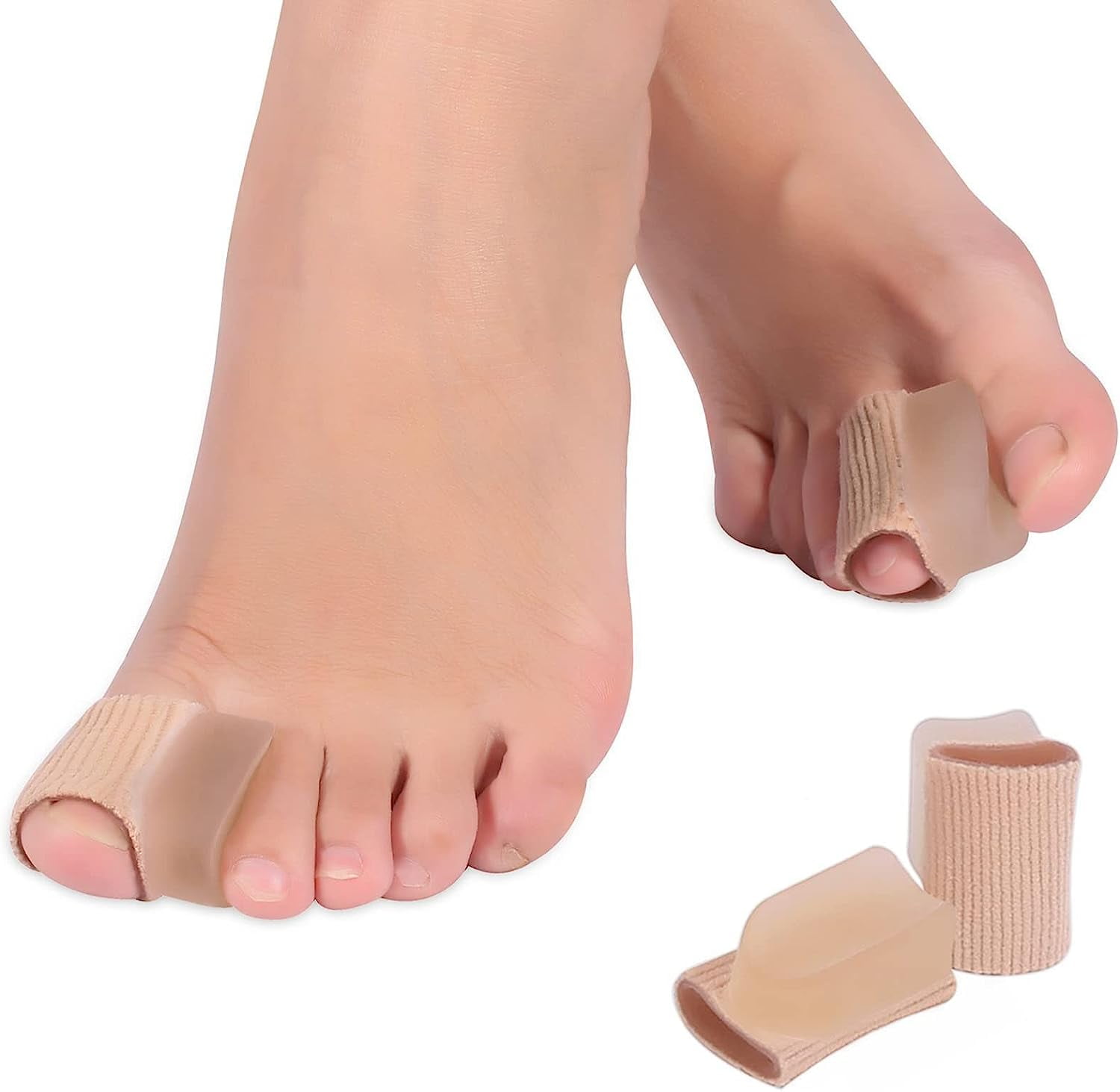 Toe Cushions for Pain Relief,4Pcs Toe Guards,Toe Sleeves Bandage,Toe ...