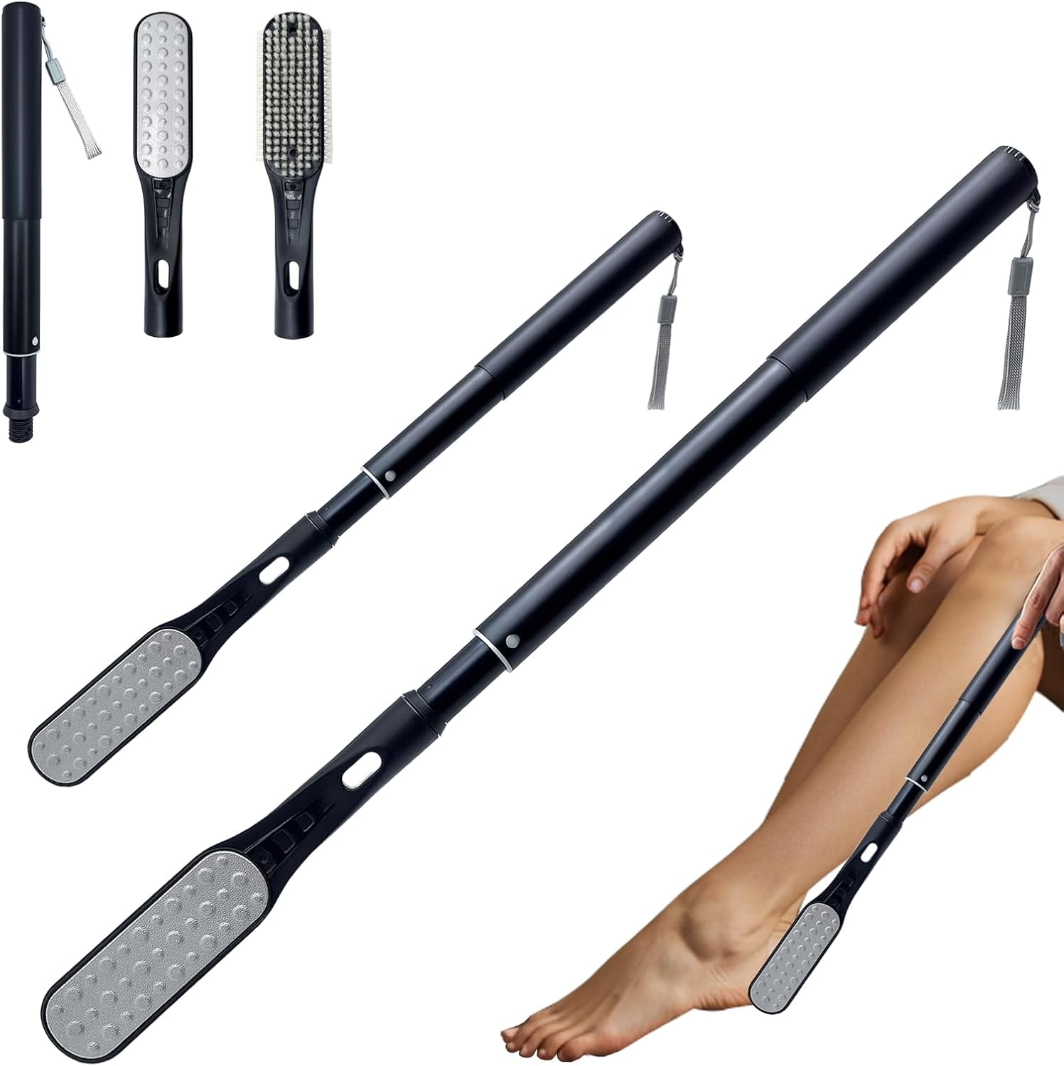 Toe Gap Cleaning Brush, 18.8"-25.9" Telescopic Long Handle Foot ...