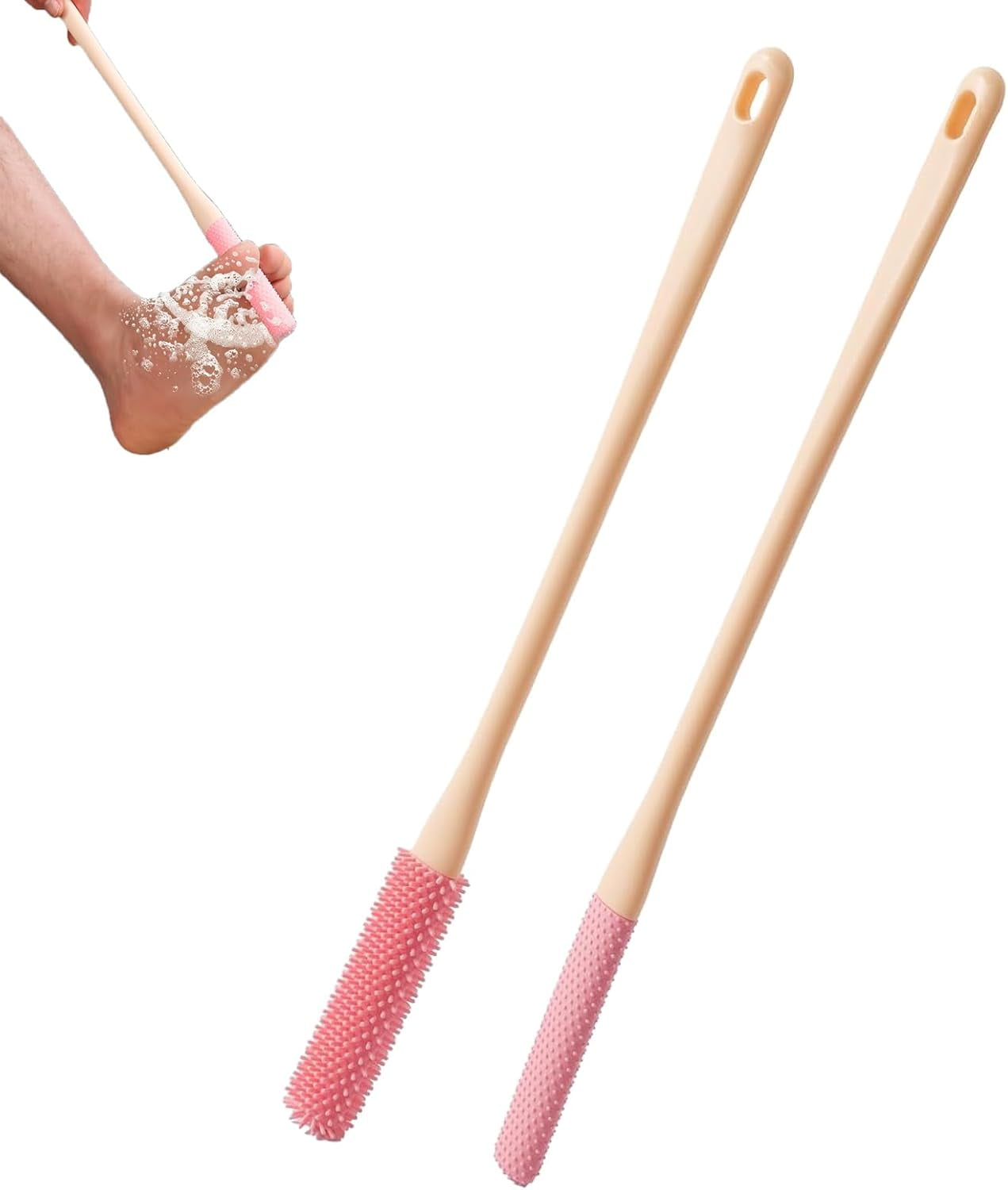 Toe Gap Cleaning Brush, Foot Scrubber in Shower with Handle, Toe ...