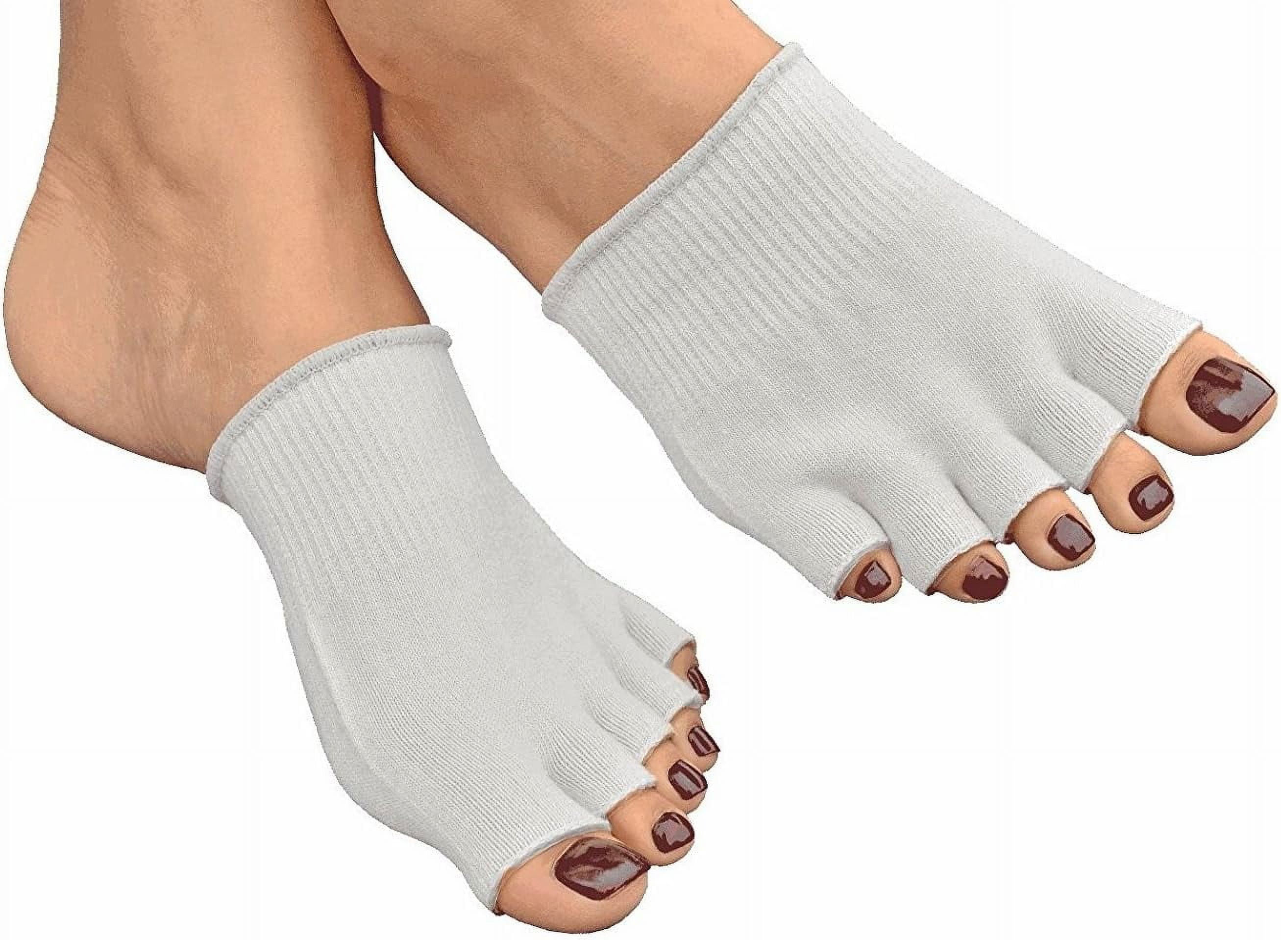 Toe Gel-Lined Compression Socks Toes Separating Therapeutic Moisturizes ...