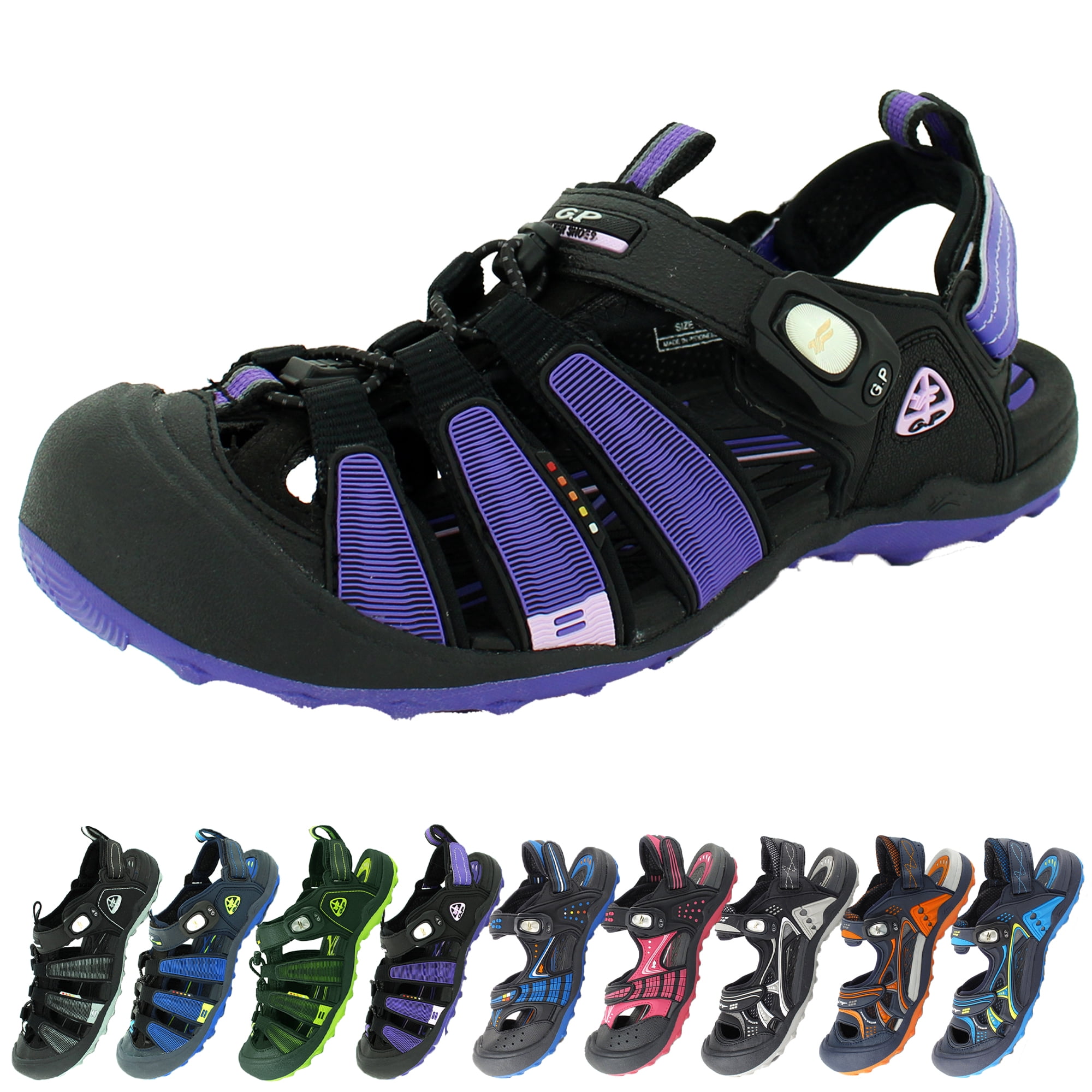 Toe Guards Closed Toe Sandals for Women & Men: 9224 Purple, EU36 (Women ...