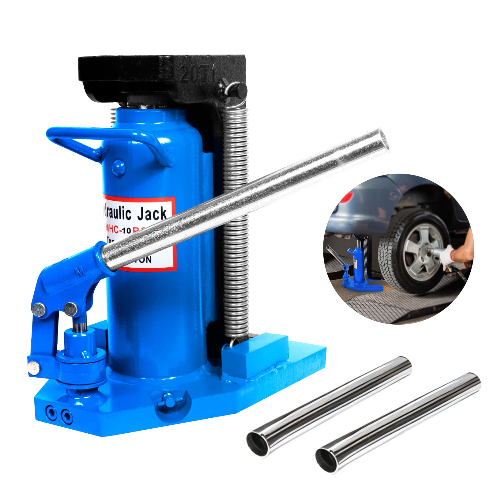 Toe Jack Lift, 10T/20T Dual Capacity, Directional Control Handle, Anti ...