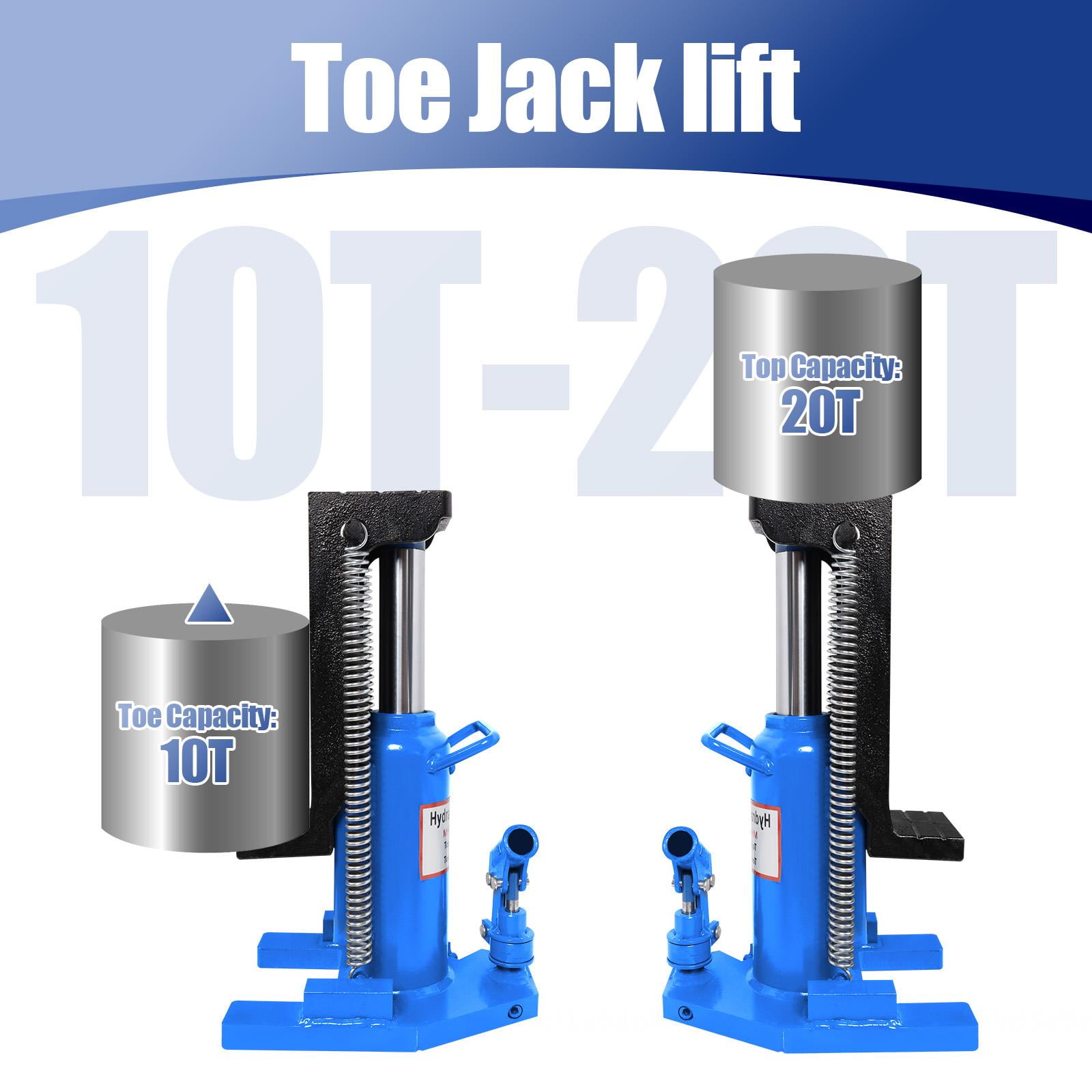 Toe Jack Machine,Hydraulic Toe Jack Lift,10T/20T Dual Capacity,Easy ...