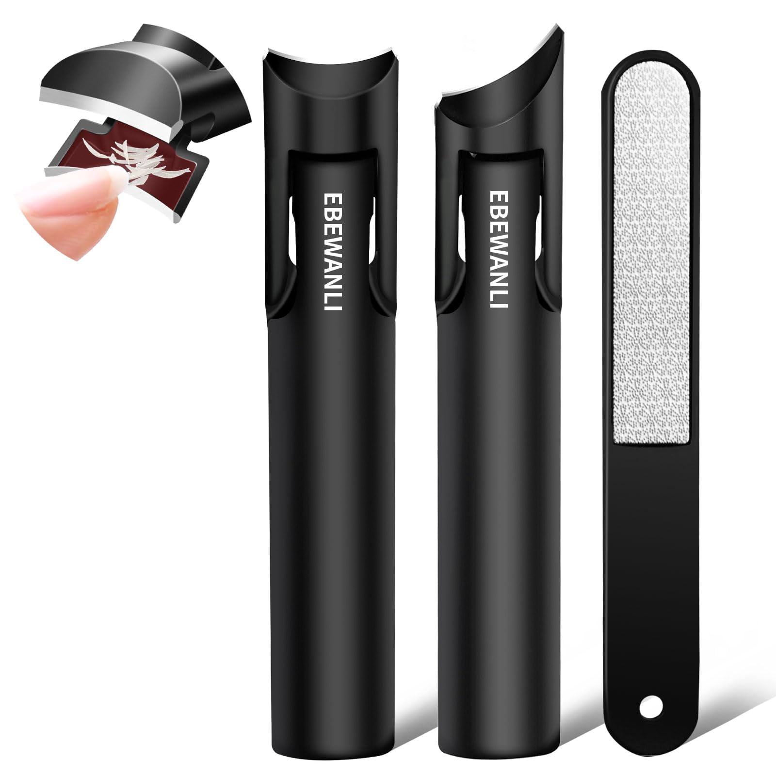 Toe Nail Clippers for Men with Catcher, 15 mm Wide Jaw Opening Anti ...