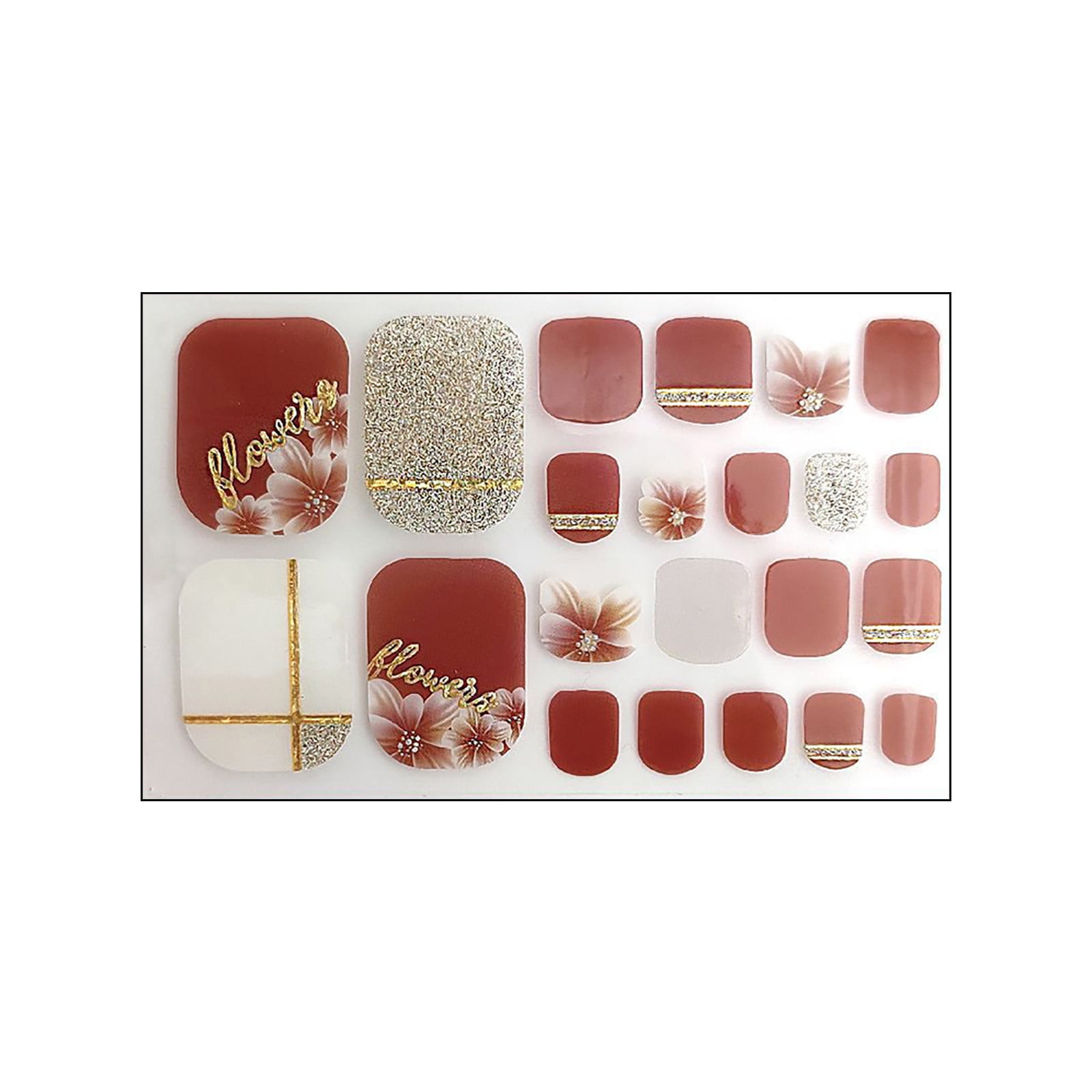 Toe Nail Stickers Summer Toe Nail Stickers Nail Stickers Go Glam Gel ...