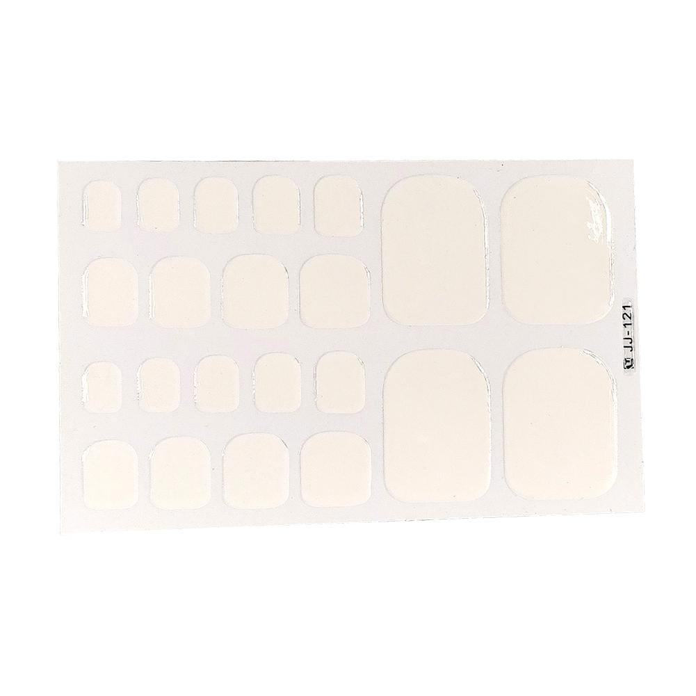 Toe Nail Wraps Art Stickers Self Adhesive Full Cover Tip DIY Pure Color ...