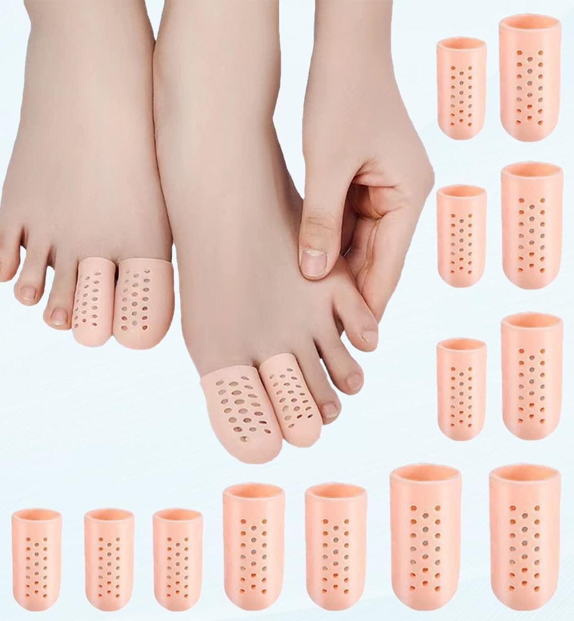 Toe Protectors Toe, 12 Pack Breathable, Relieves Missing or Ingrown ...
