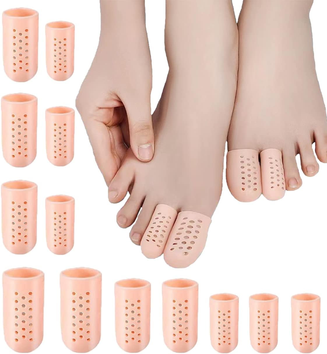 Toe Protectors Toe caps, 12 Pieces Breathable to Relieve Missing or ...