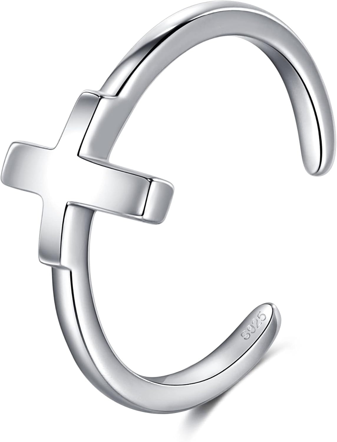 Toe Rings 925 Sterling Silver Cross Toe Rings for Women Open Toe Rings Cross Cuff Toe Rings ...