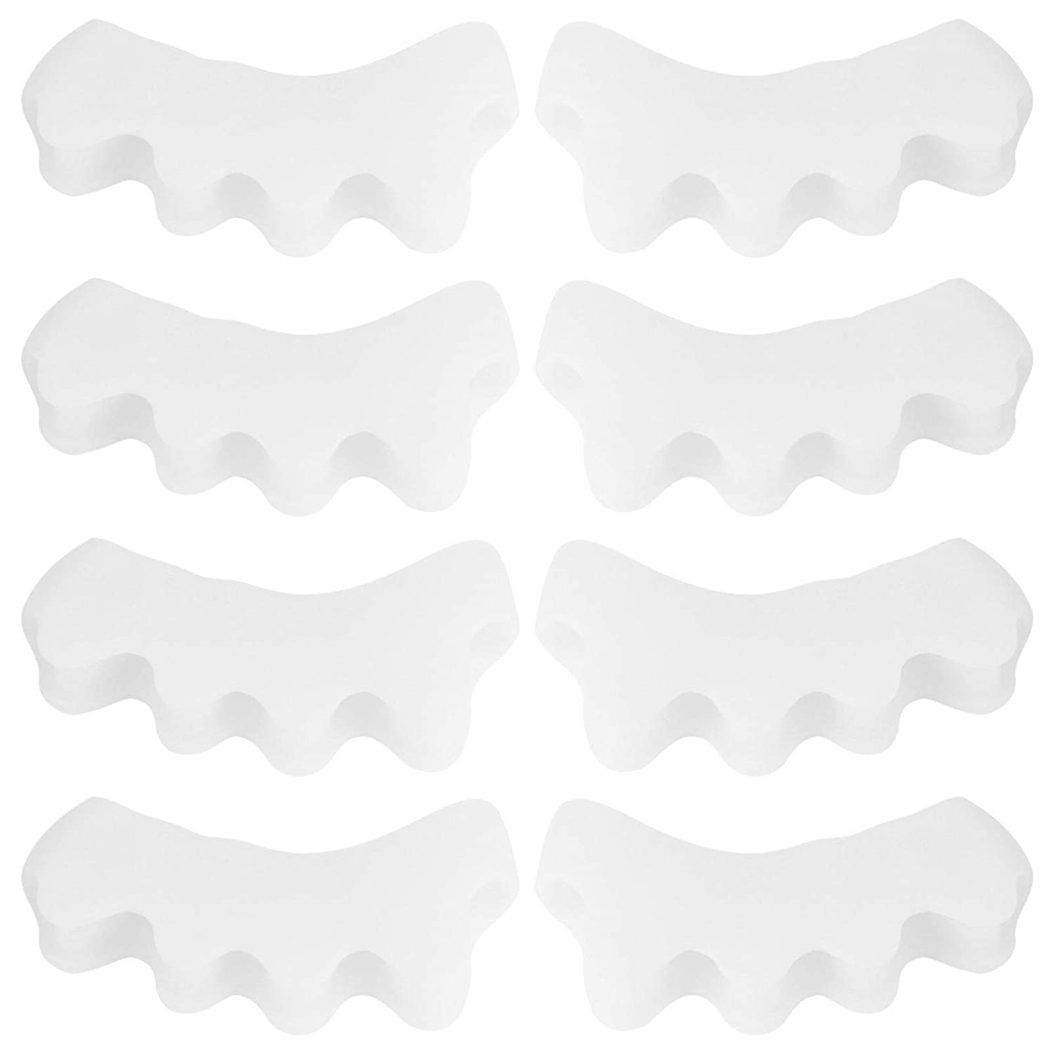 Toe Separator, 4 Pairs Silica Gel Toe Separator Shock Absorption ...