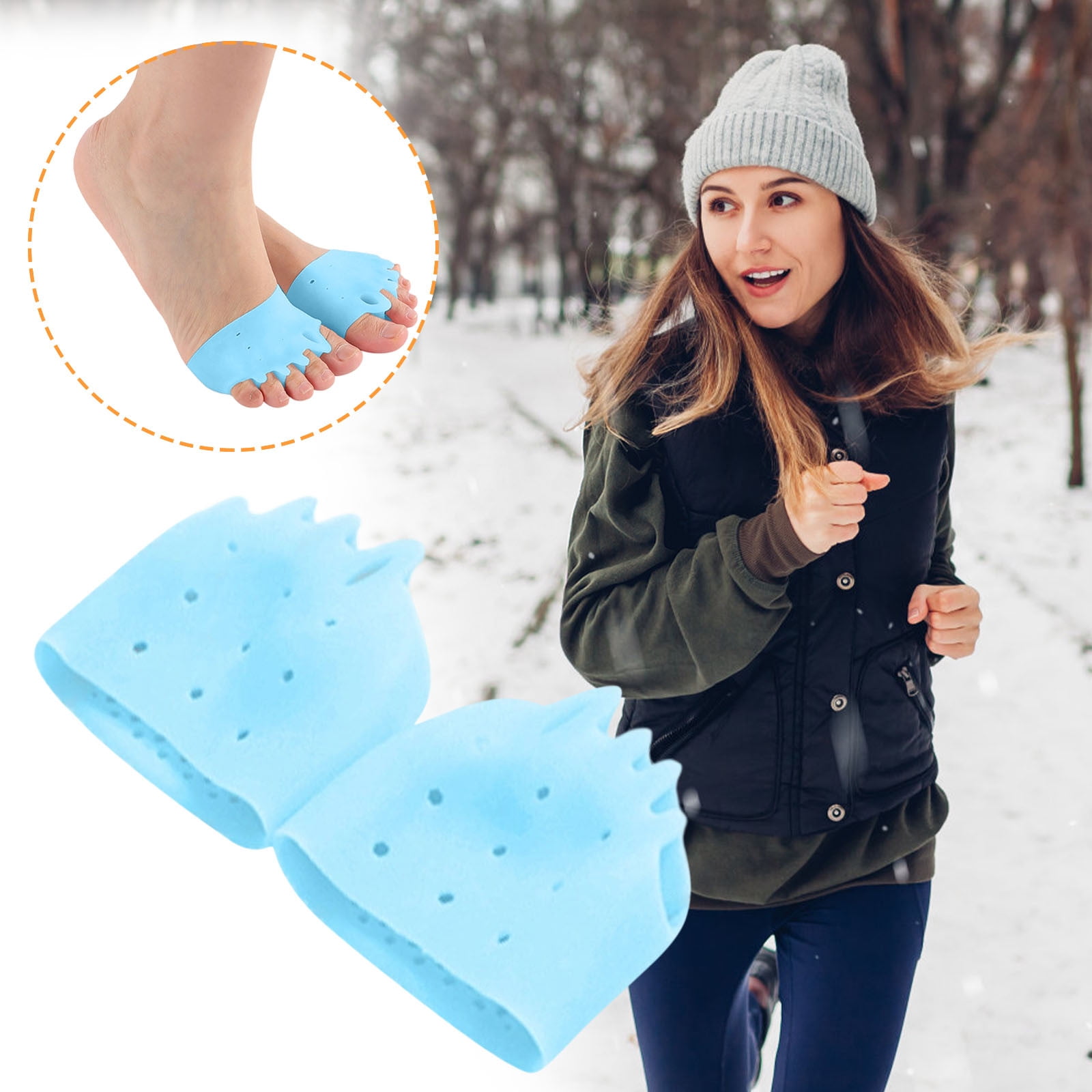 Toe Separator, Forefoot Pads, Five Hole Honeycomb Silicone Toe Splitter ...