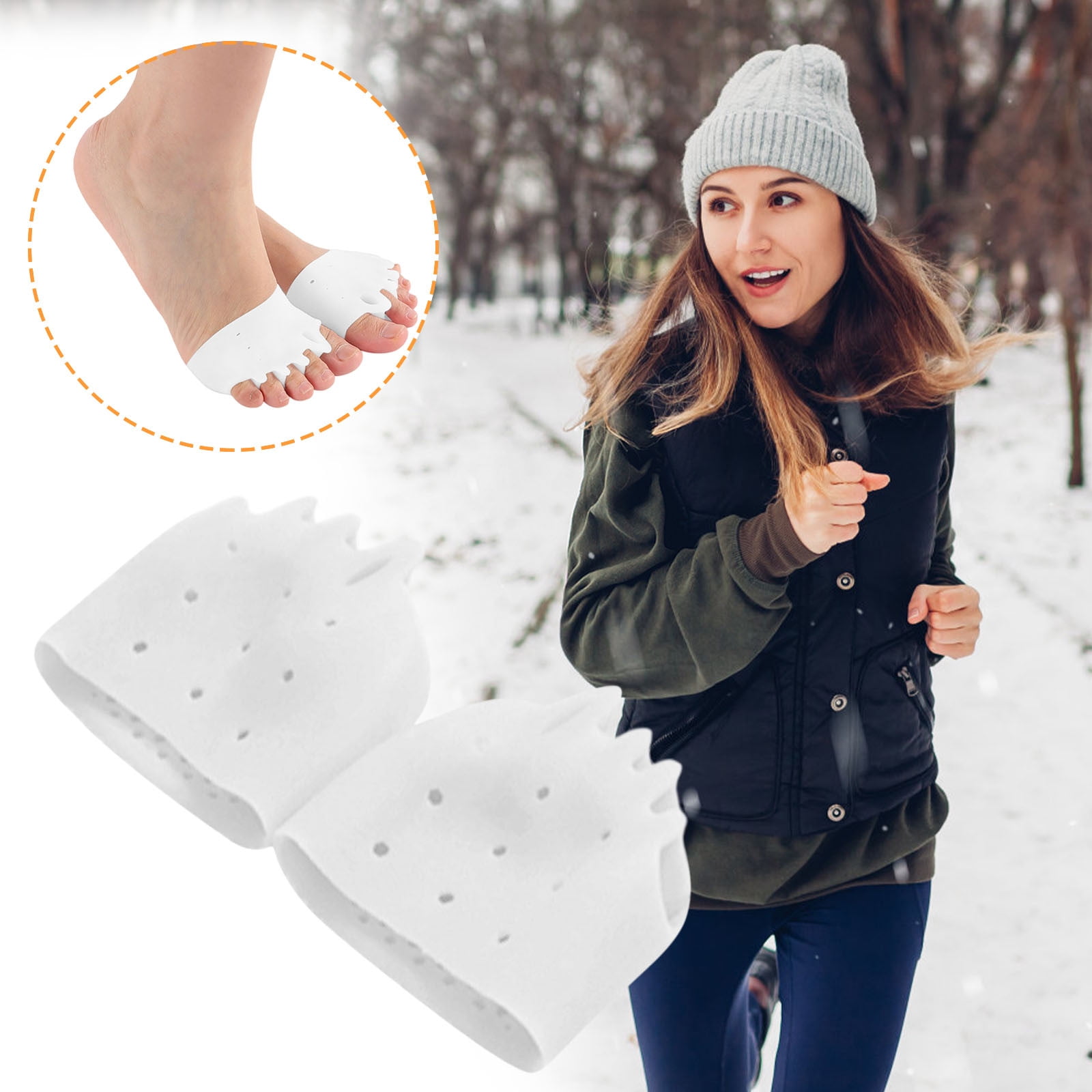 Toe Separator, Forefoot Pads, Five Hole Honeycomb Silicone Toe Splitter ...