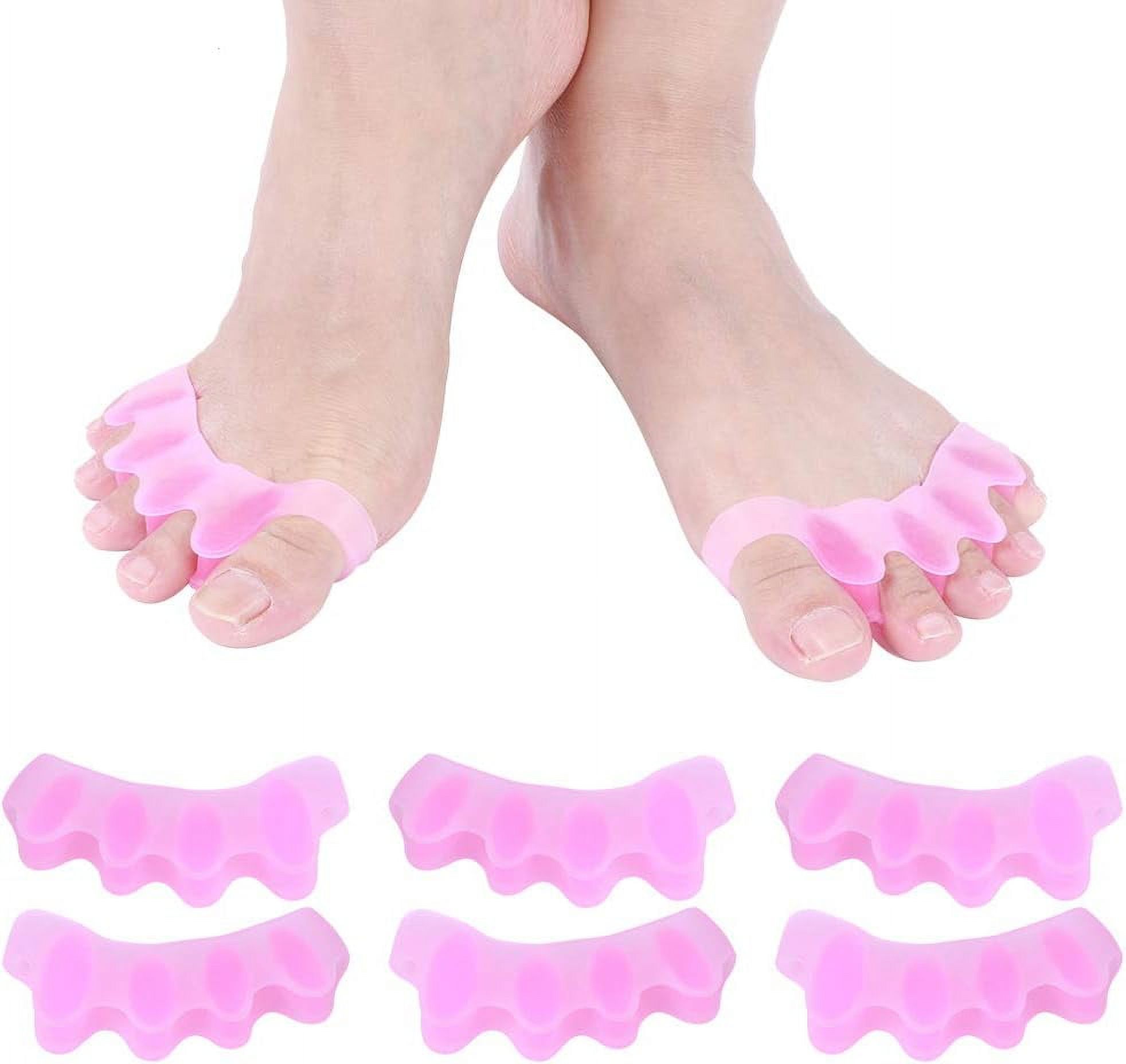 Toe Separator, Medial & Lateral Silicone Straightener Toe Spacers ...