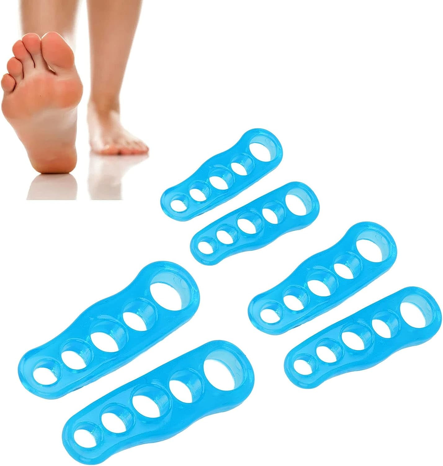 Toe Separator, Reusable Pain Relief Straightening Toes Stretcher for ...