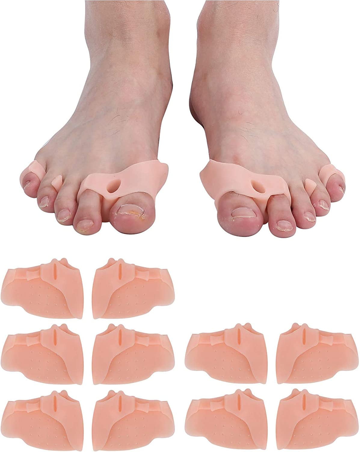 Toe Separators 5 Pairs Toe Spacers Toe Correction Straightener for ...