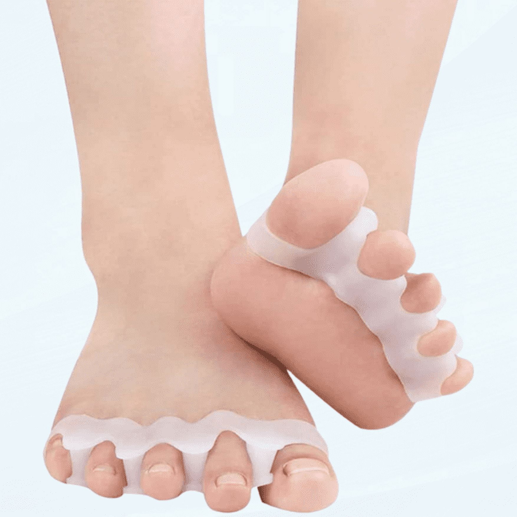 Toe Separators Gel Rubber Silicone - Relieve Foot Pain, Correct Bunions ...