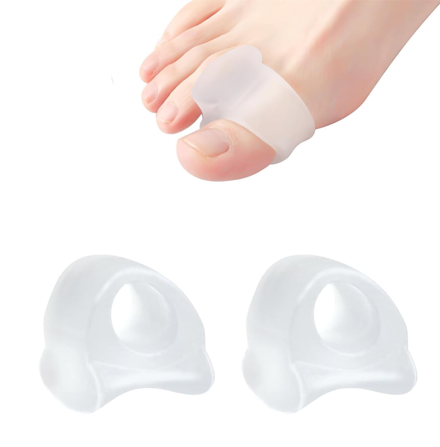 Toe Separators Hammer Toe Straightener -Beixkou 2-Pack Big Toe Spacers ...