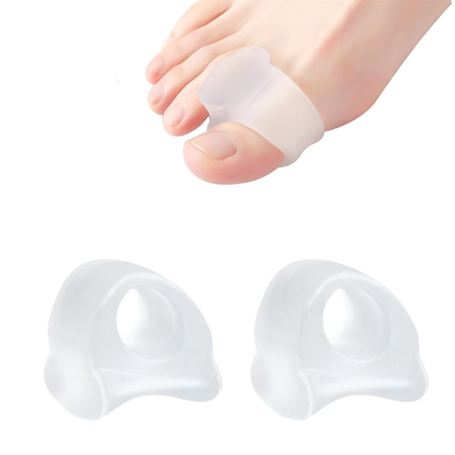Toe Separators Hammer Toe Straightener -Beixkou 2-Pack Big Toe Spacers Clear - Gel Spreader ...