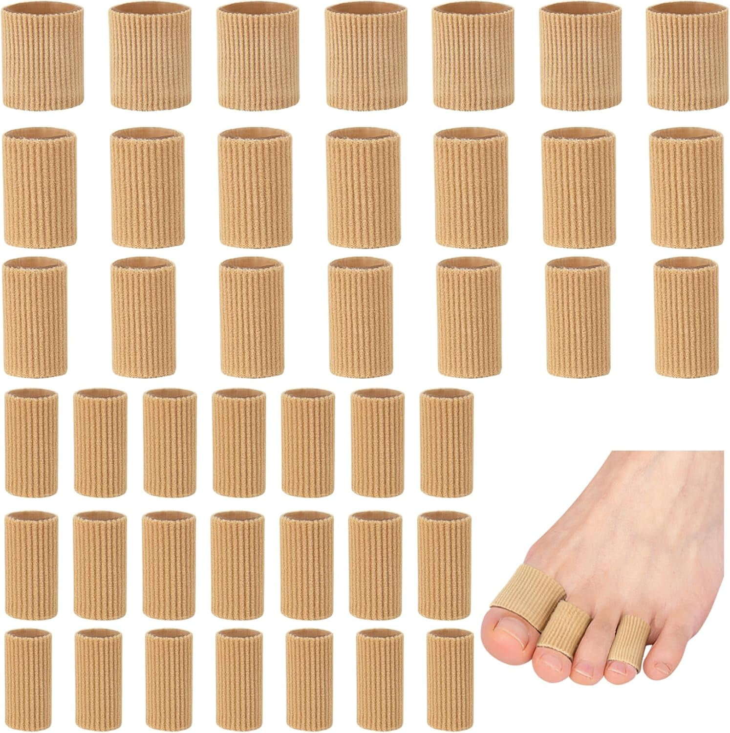 Toe Sleeve Protectors Toe Cushion Tube Soft Gel Corn Pads Protectors ...