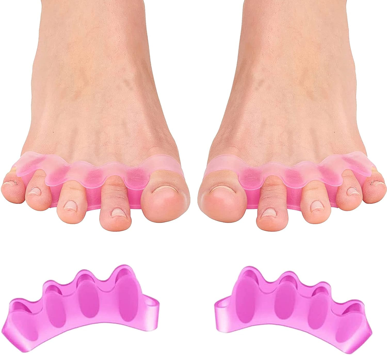 Toe Spacers(1 Pair), Gel Toe Separators to Correct Toes, Bunion ...
