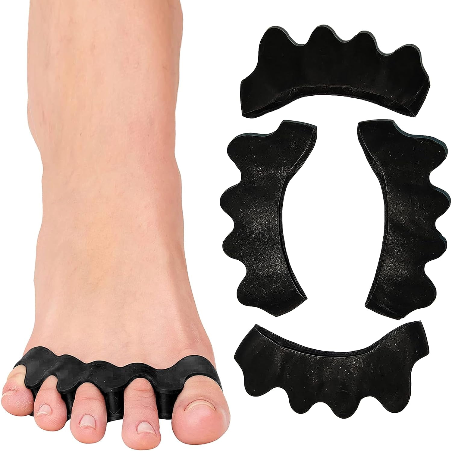 Toe Spacers(2 Pair), Gel Toe Separators to Correct Toes, Bunion ...