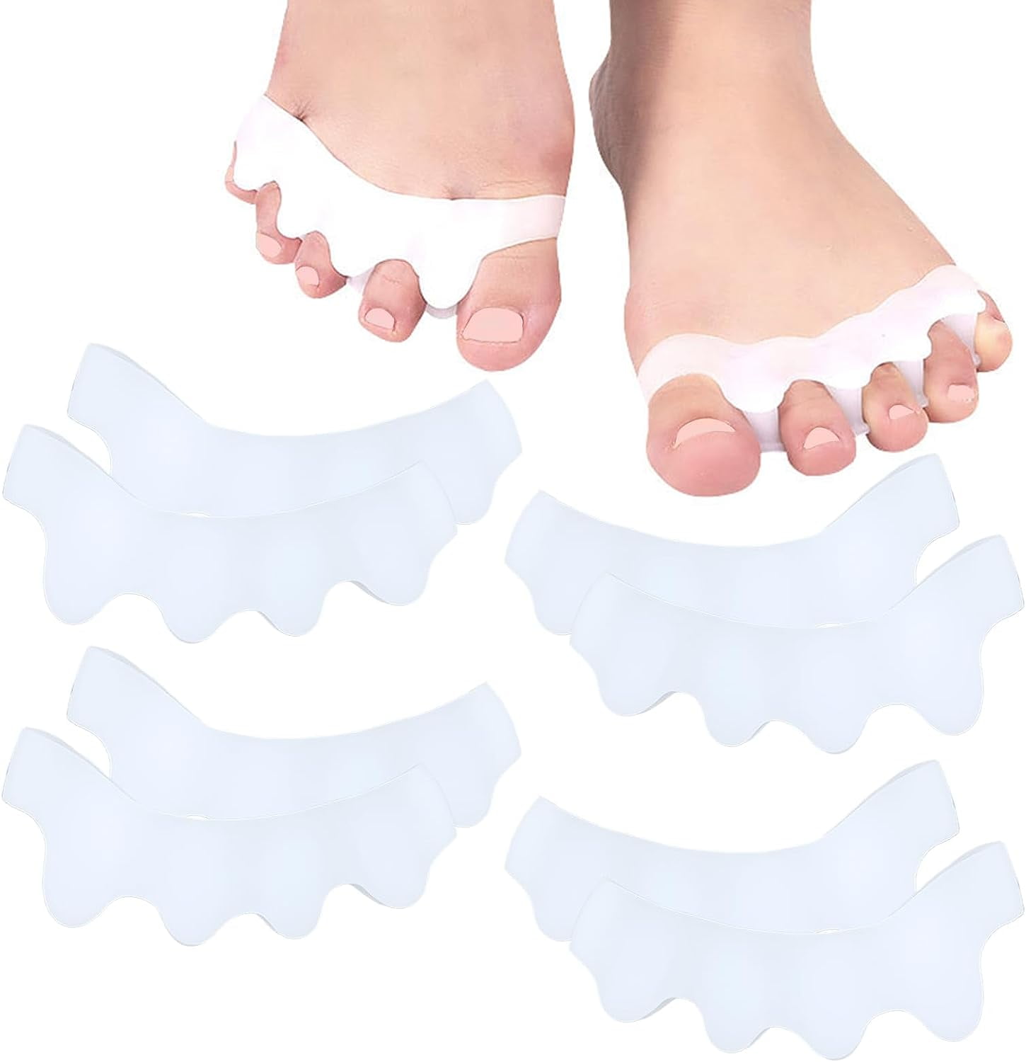 Toe Spacers Gel Toe Stretcher Silicone Separator to Correct Toes Soft ...