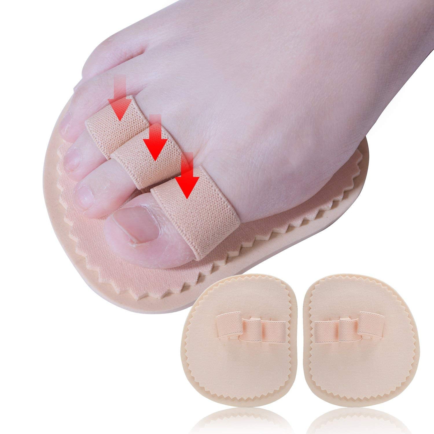 Toe Splint & Straightener, Adjustable Loops Hammer Toe Correctors Brace w/ Slip-on Cushion ...