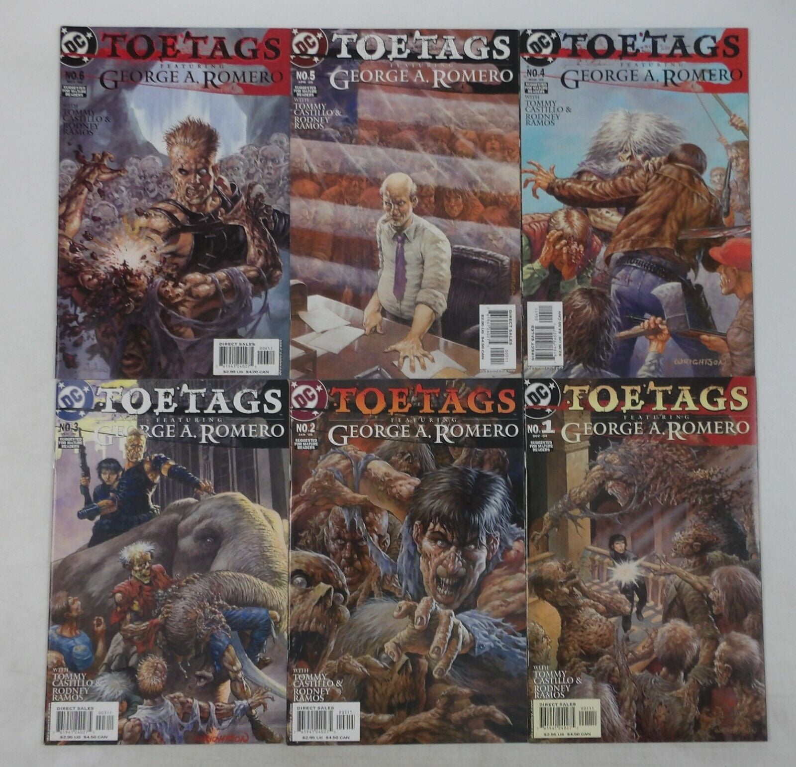 Toe Tags Featuring George A. Romero #1-6 VF/NM complete series Bernie ...